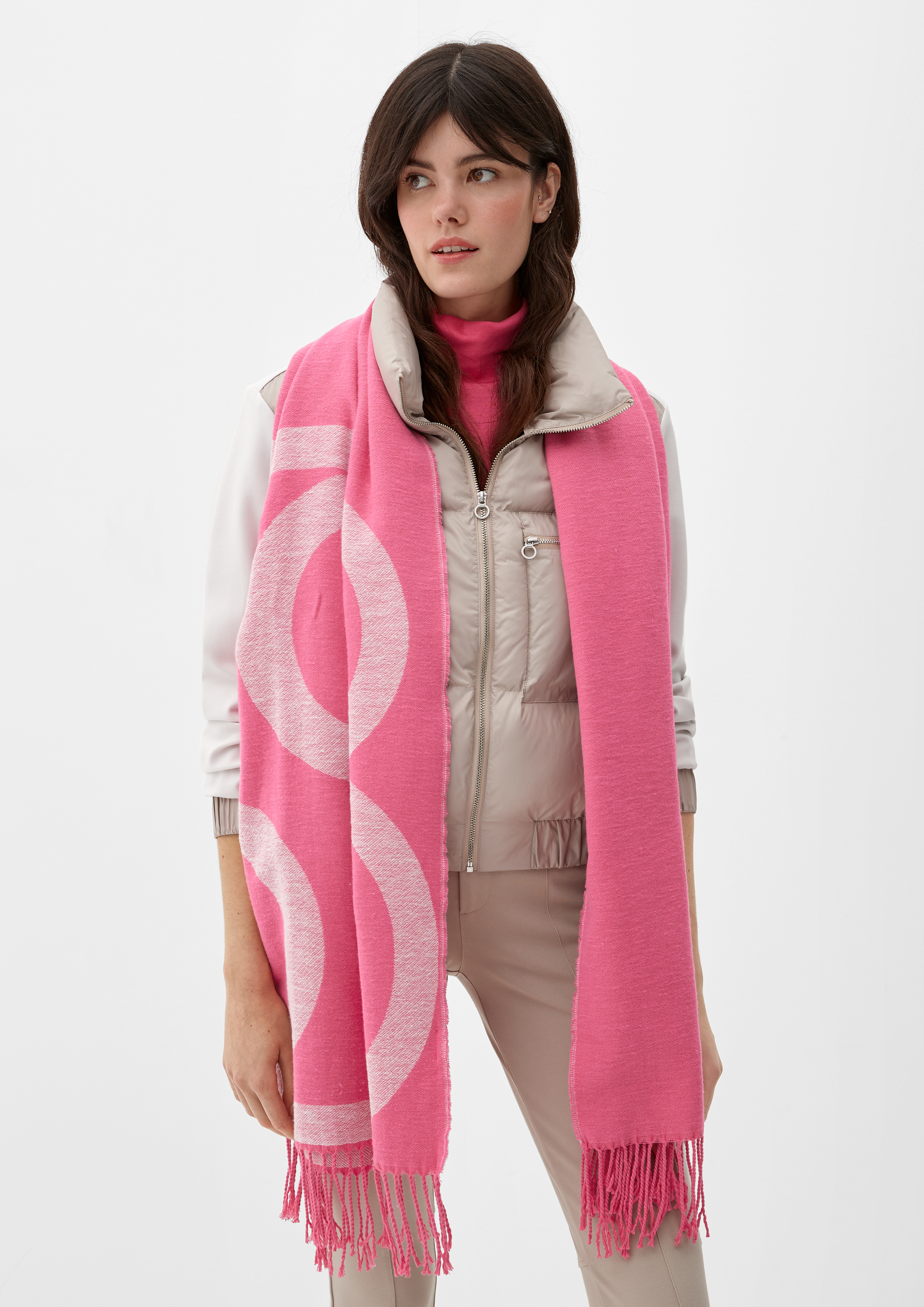 Double-faced scarf - pink | s.Oliver