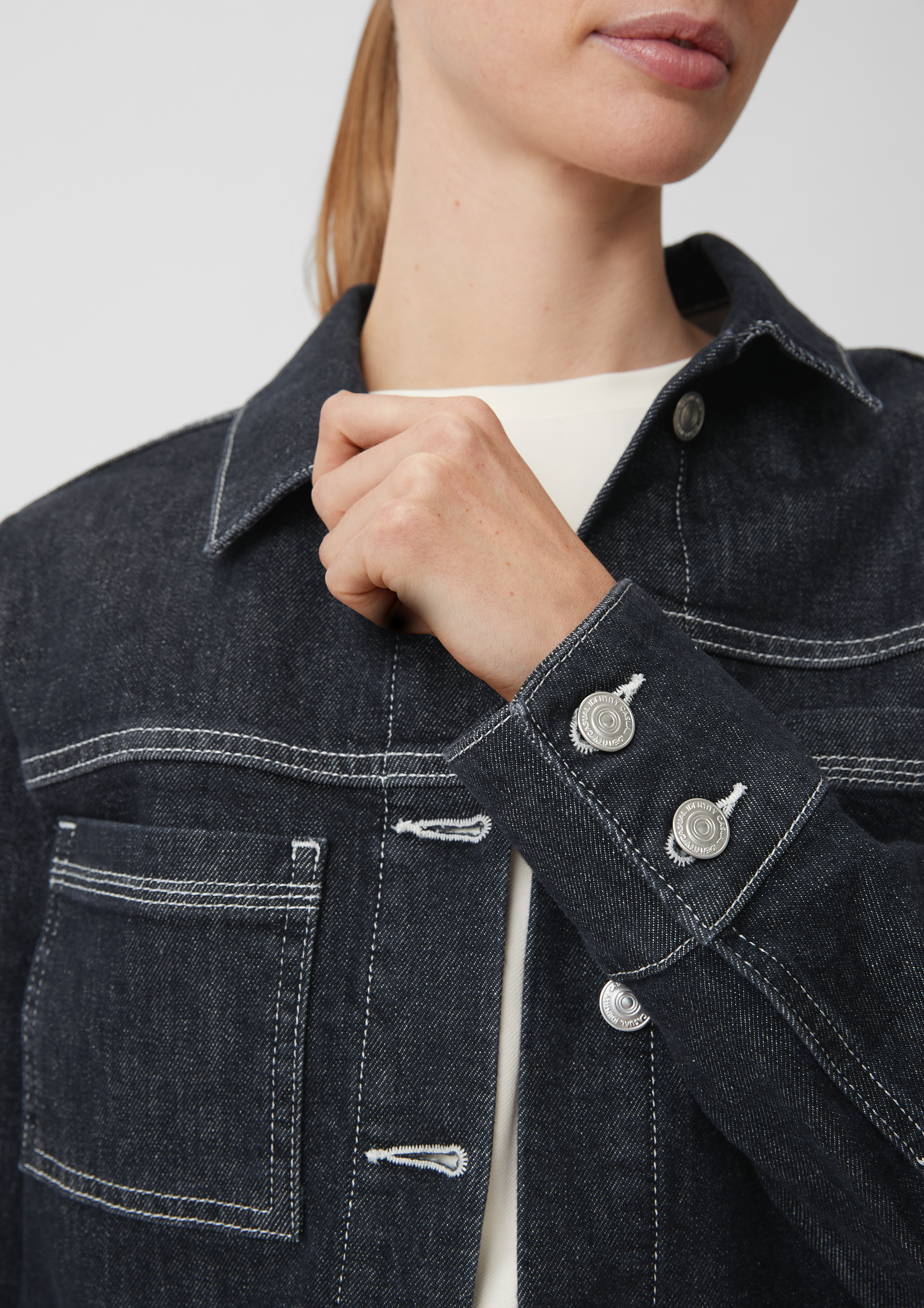 Jeansjacke im Boxy fit - graphit | Comma