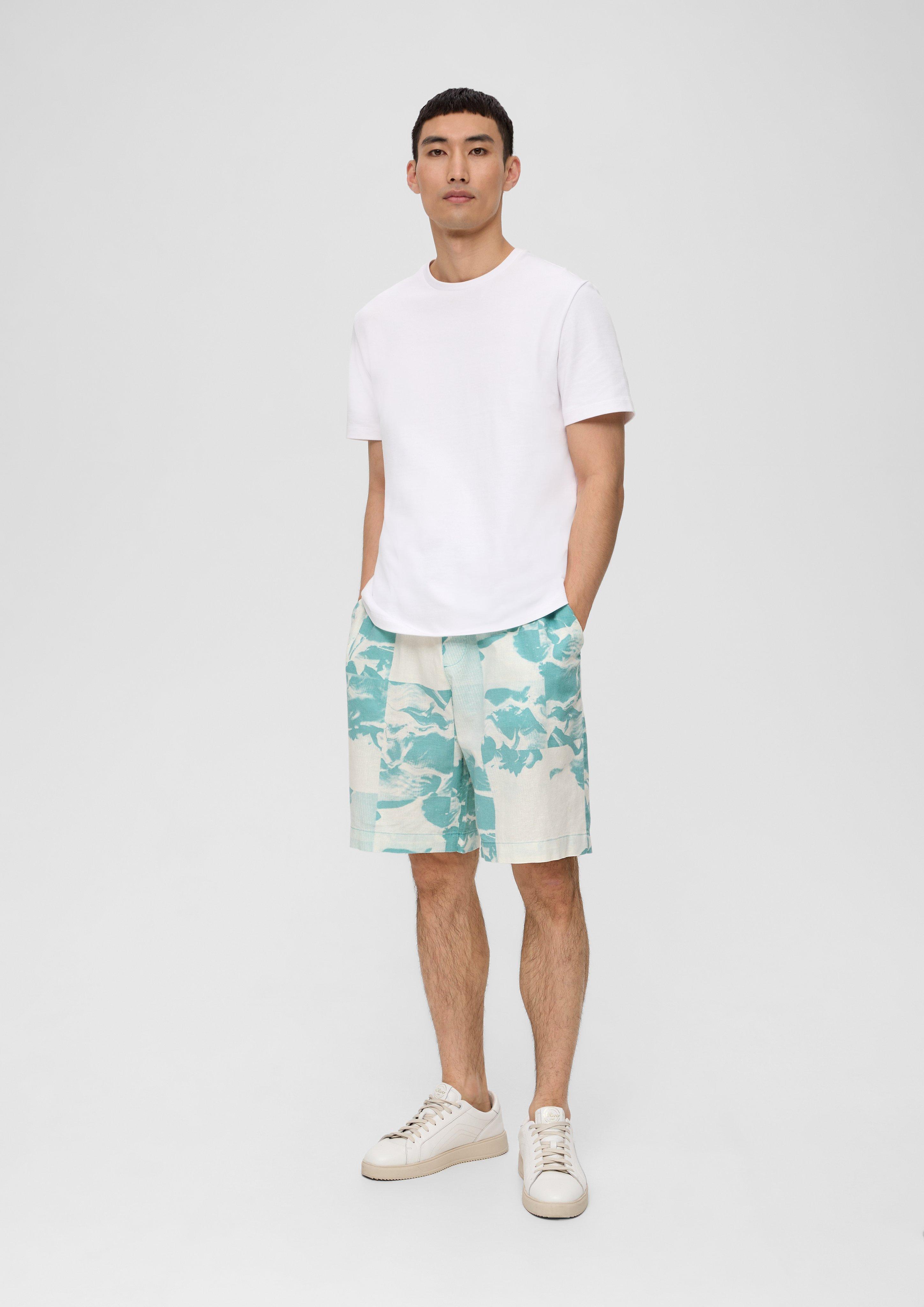 Bermuda shorts in blended linen - white | s.Oliver