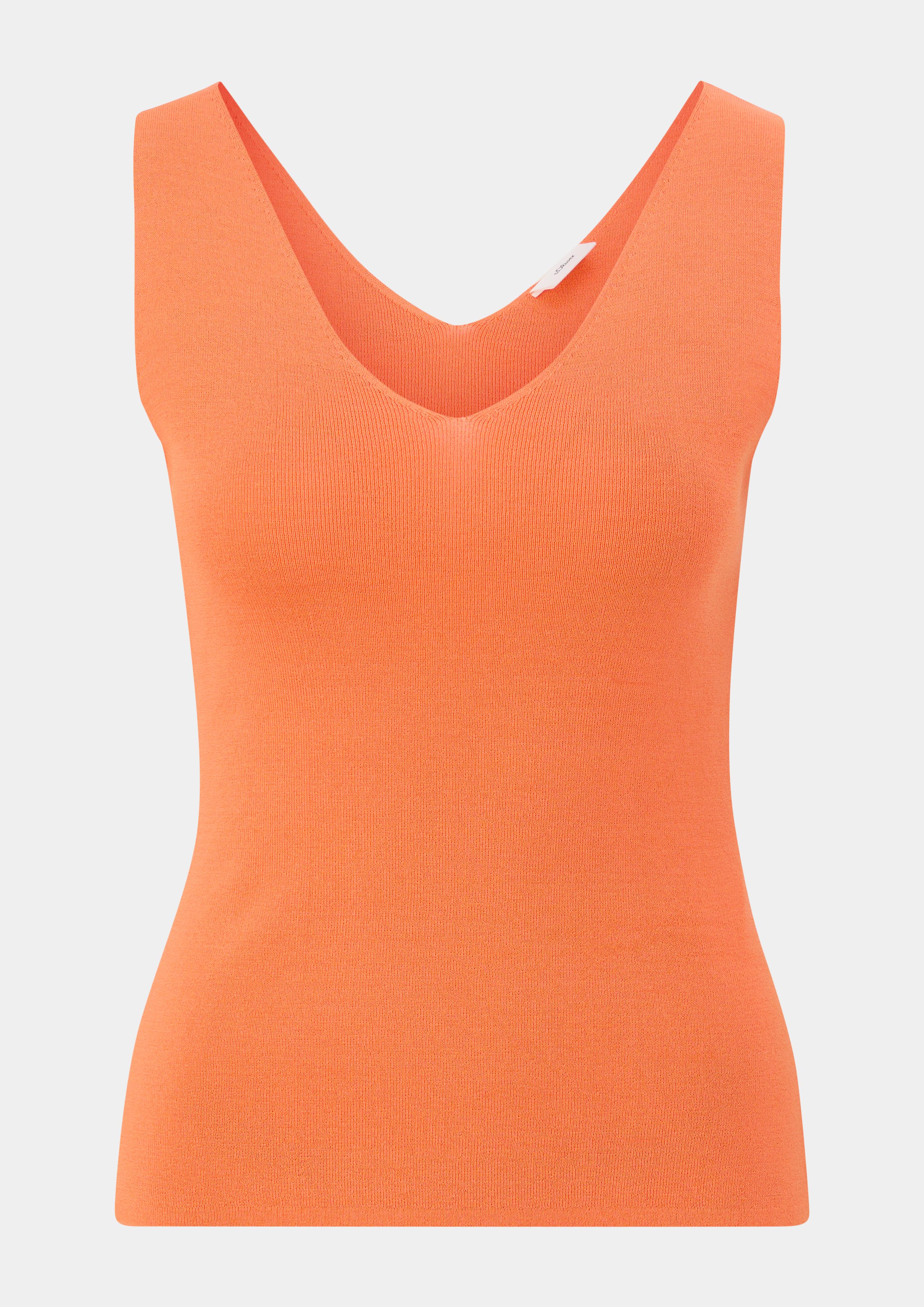 Top mit Crêpestruktur - orange | s.Oliver Top mit Crêpestruktur - orange | s.Oliver