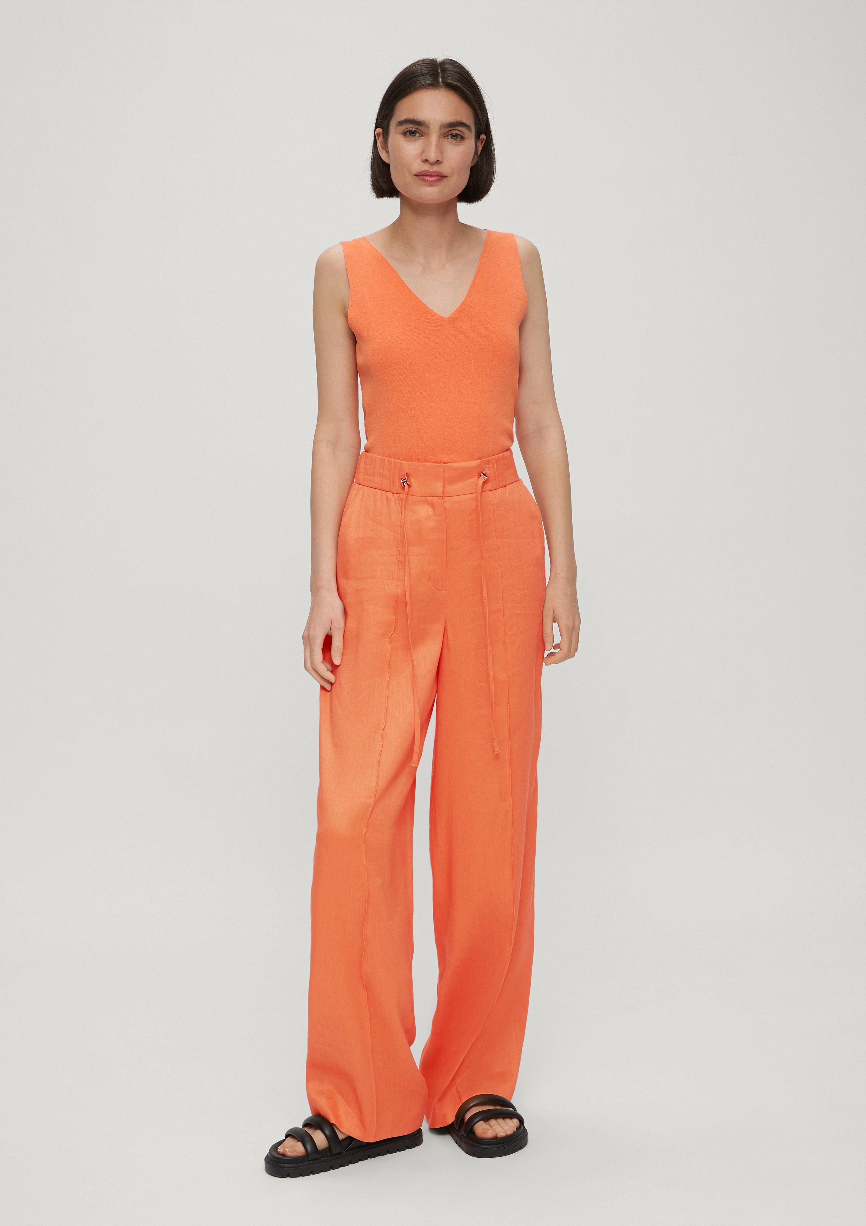 Top mit Crêpestruktur - orange | s.Oliver Top mit Crêpestruktur - orange | s.Oliver