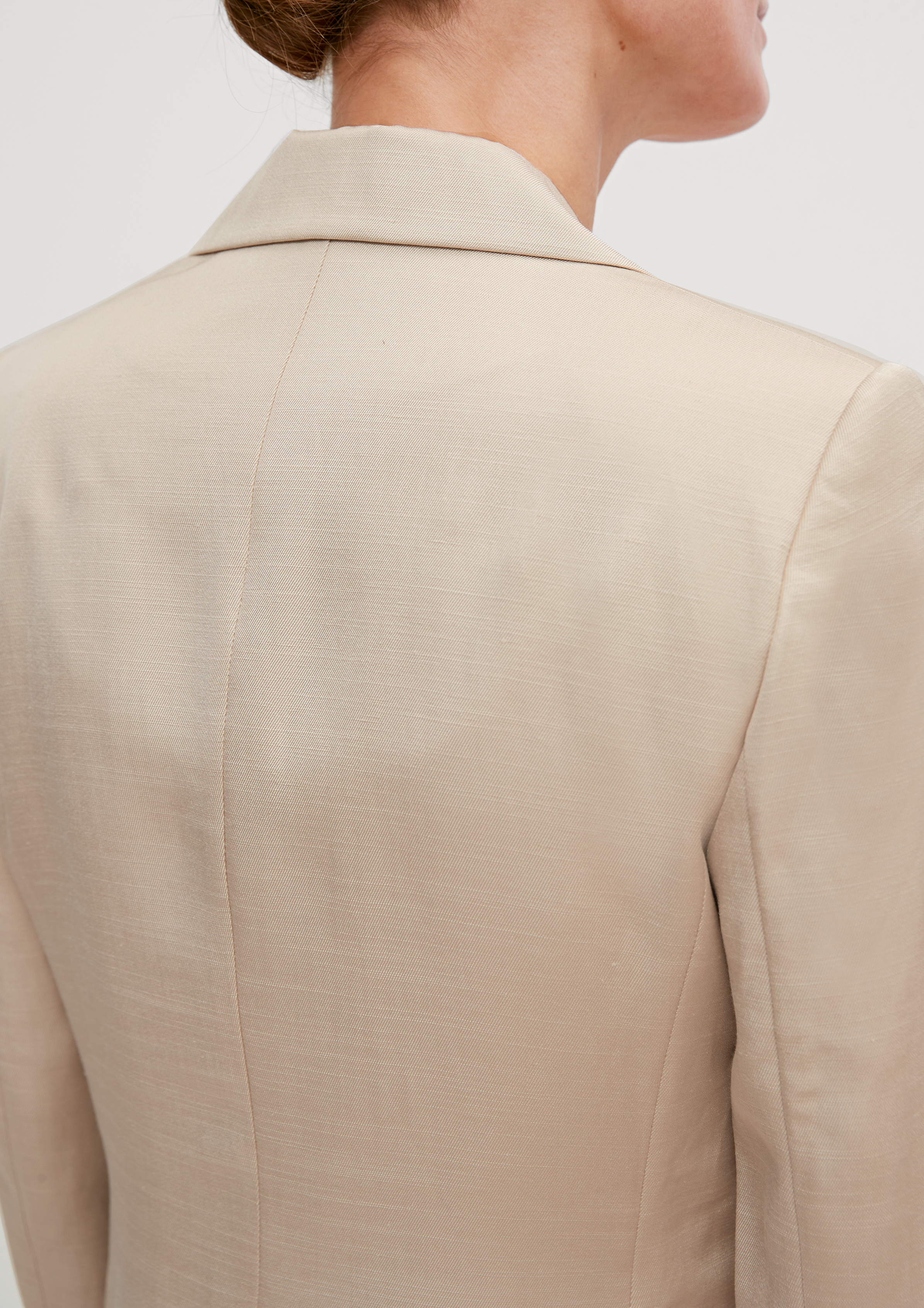 Linen blend blazer - Beige | SCAYLE