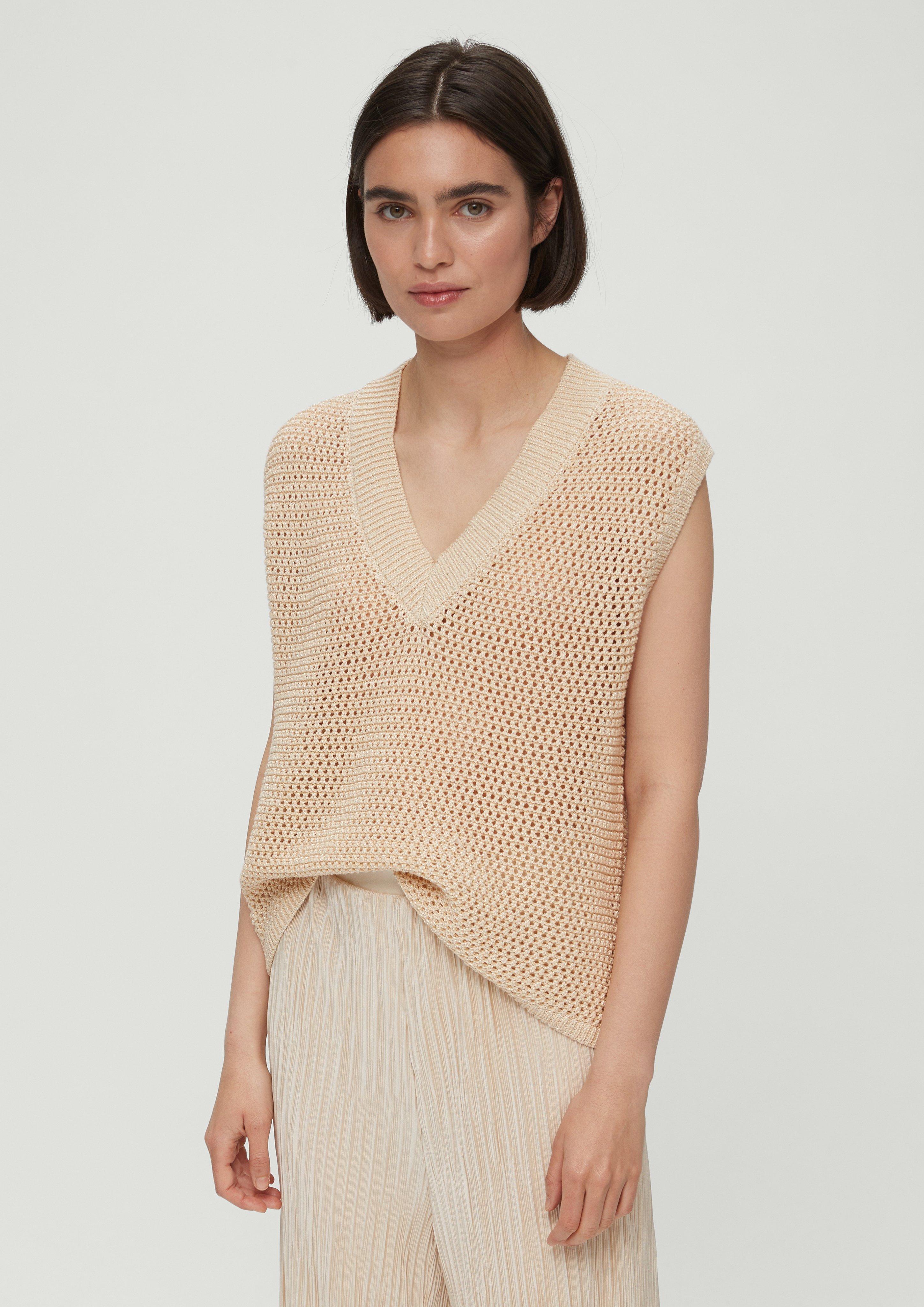 Strickpullunder mit V-Ausschnitt - hellgelb | s.Oliver