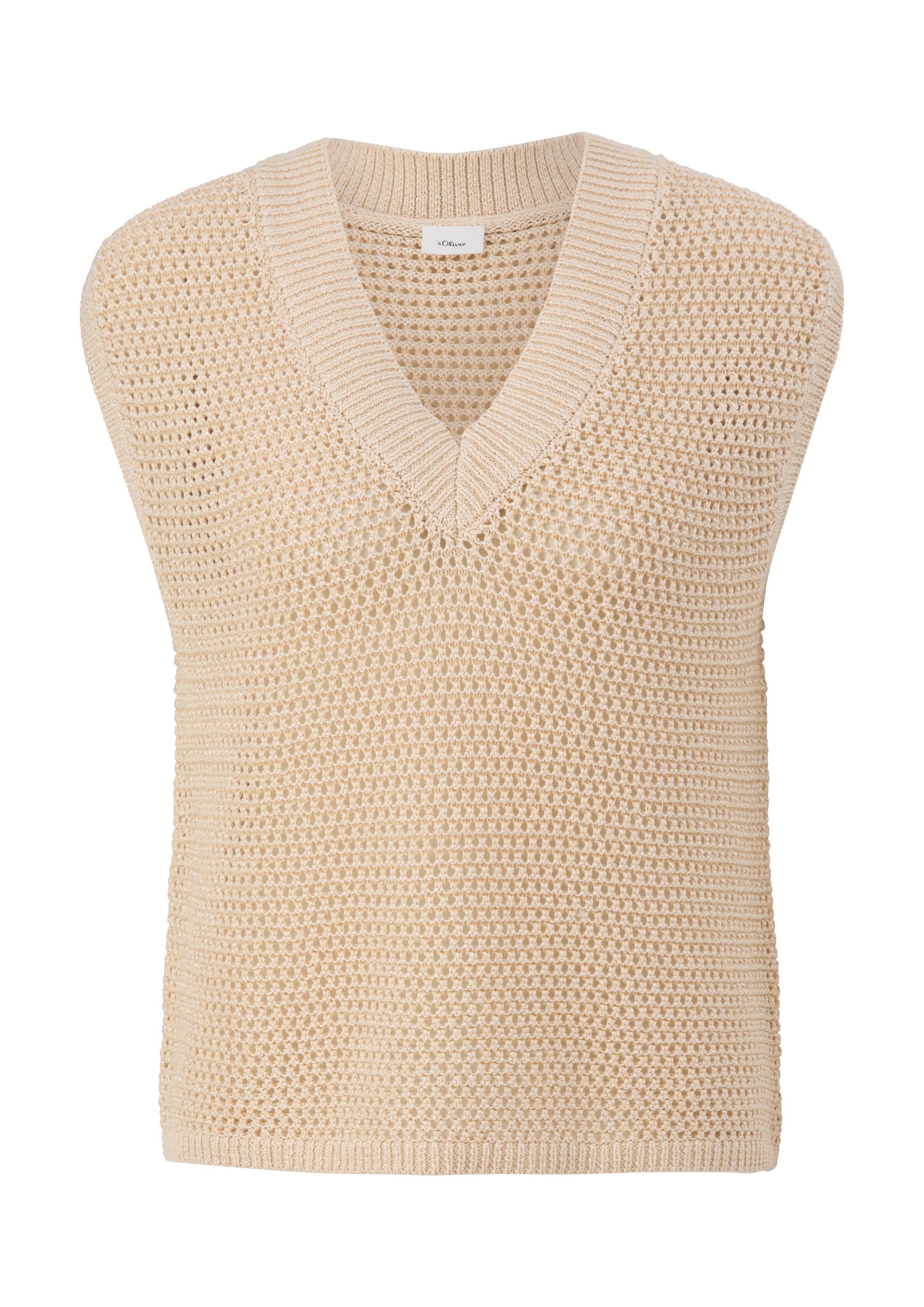 Strickpullunder mit V-Ausschnitt - hellgelb | s.Oliver