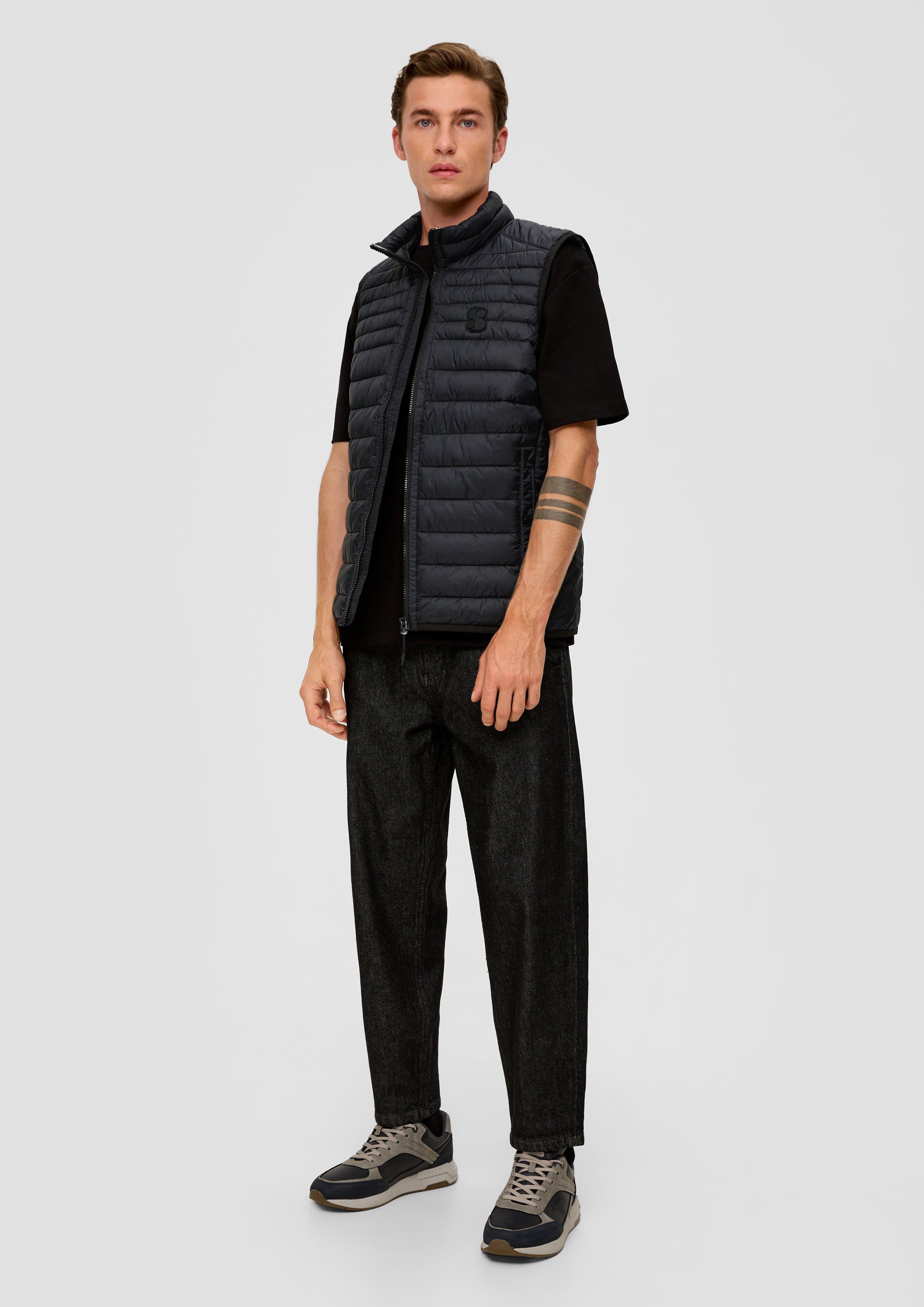 Lightly padded quilted body warmer - black | s.Oliver