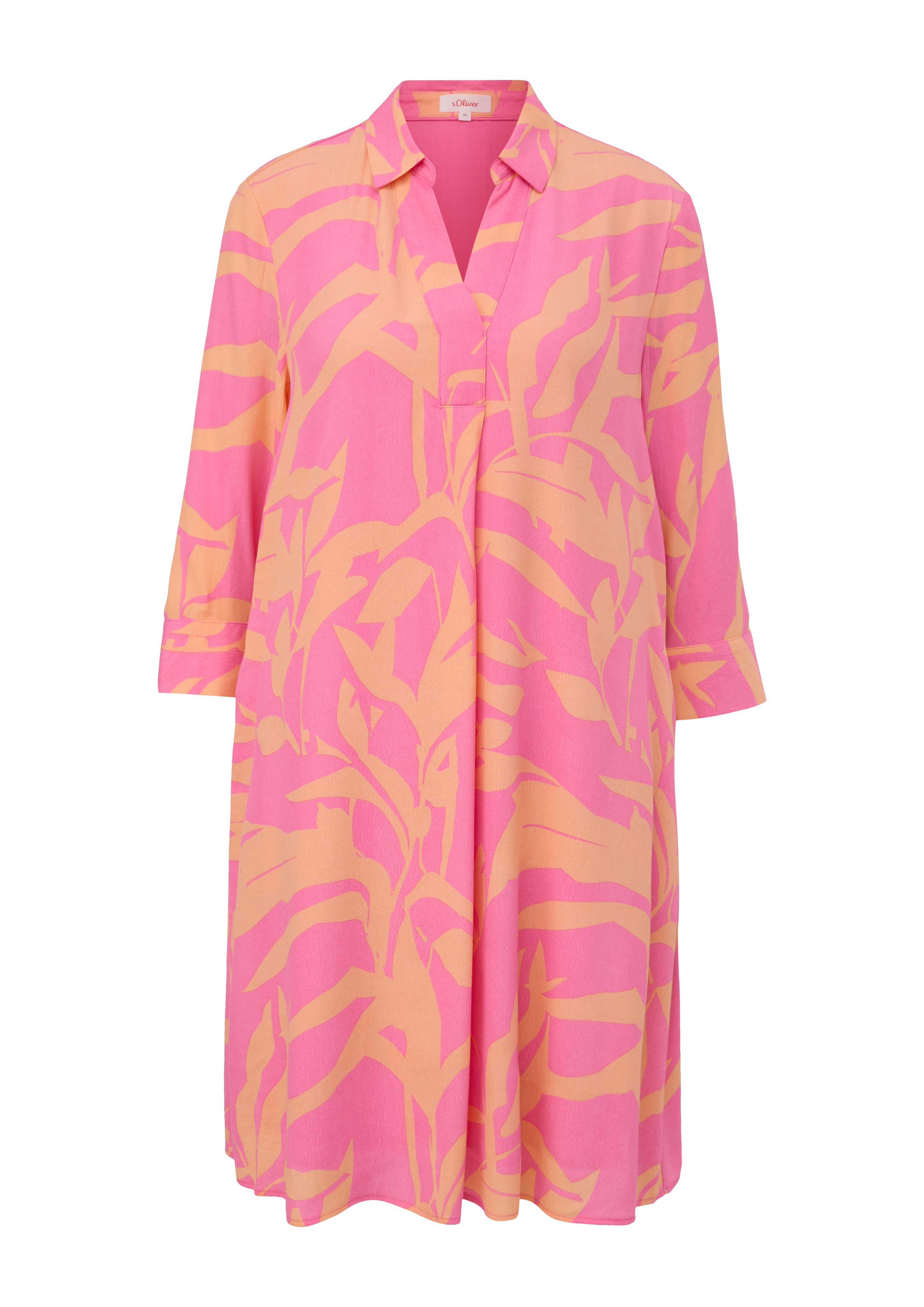 robe-en-cr-pe-de-viscose-rose-s-oliver