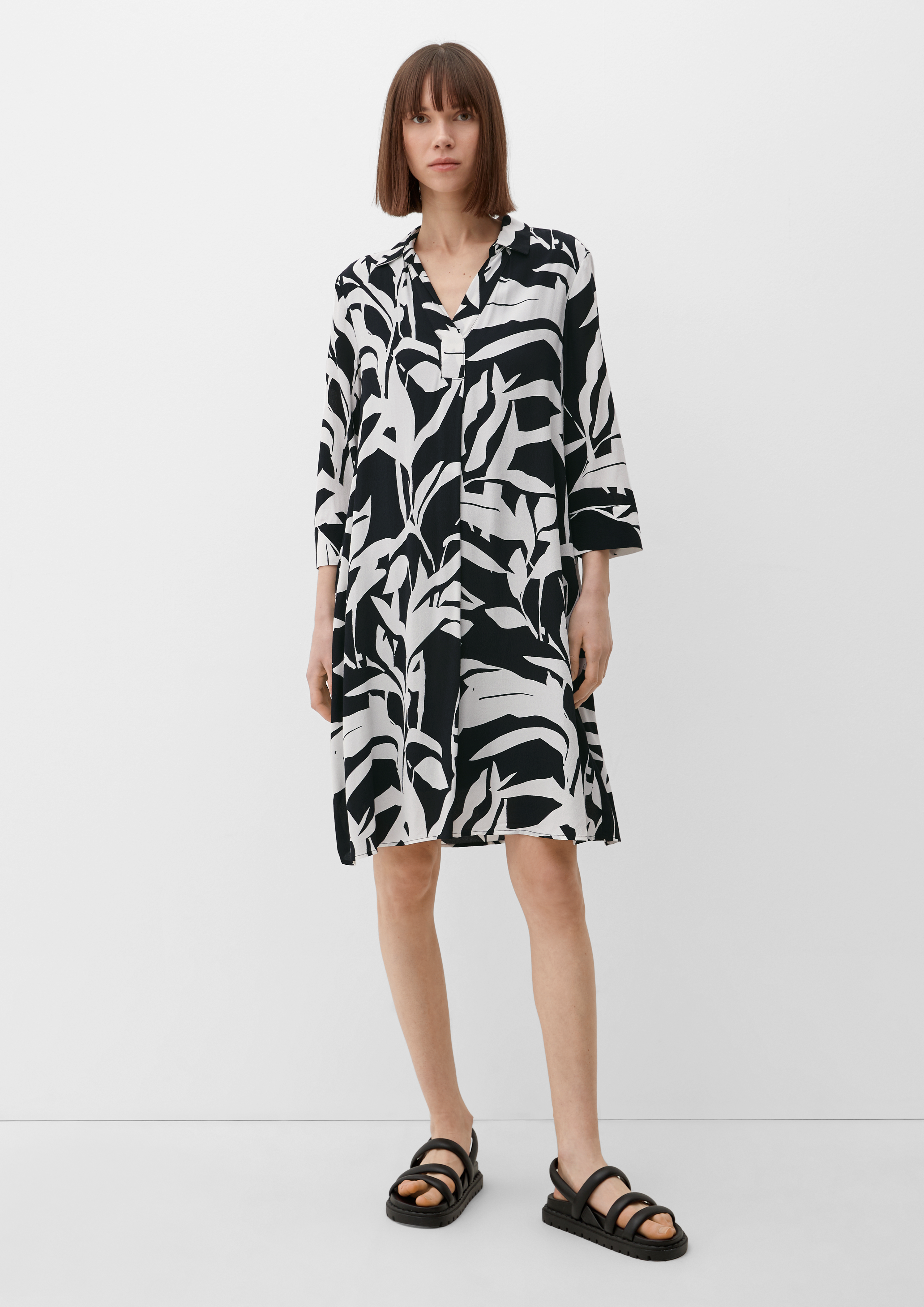 robe-en-cr-pe-de-viscose-rose-s-oliver