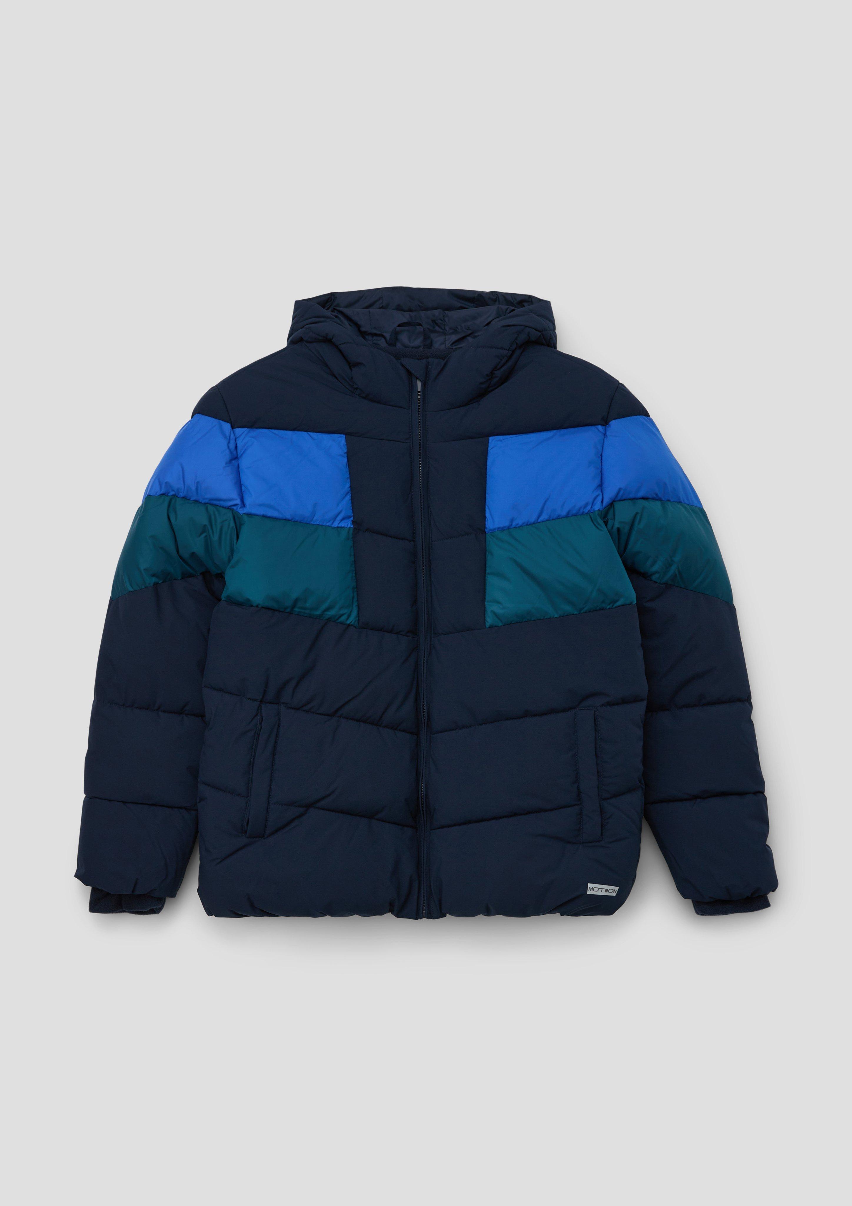 Quilted jacket in a colour-blocking look - navy | s.Oliver