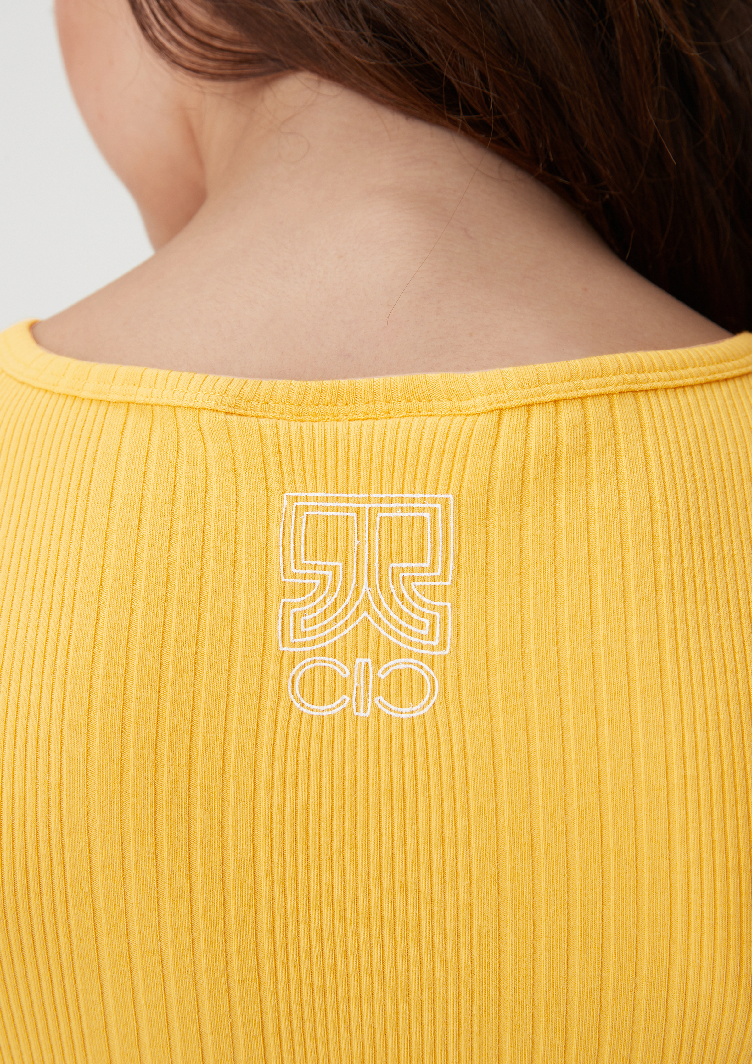Cotton blend top - yellow | Comma