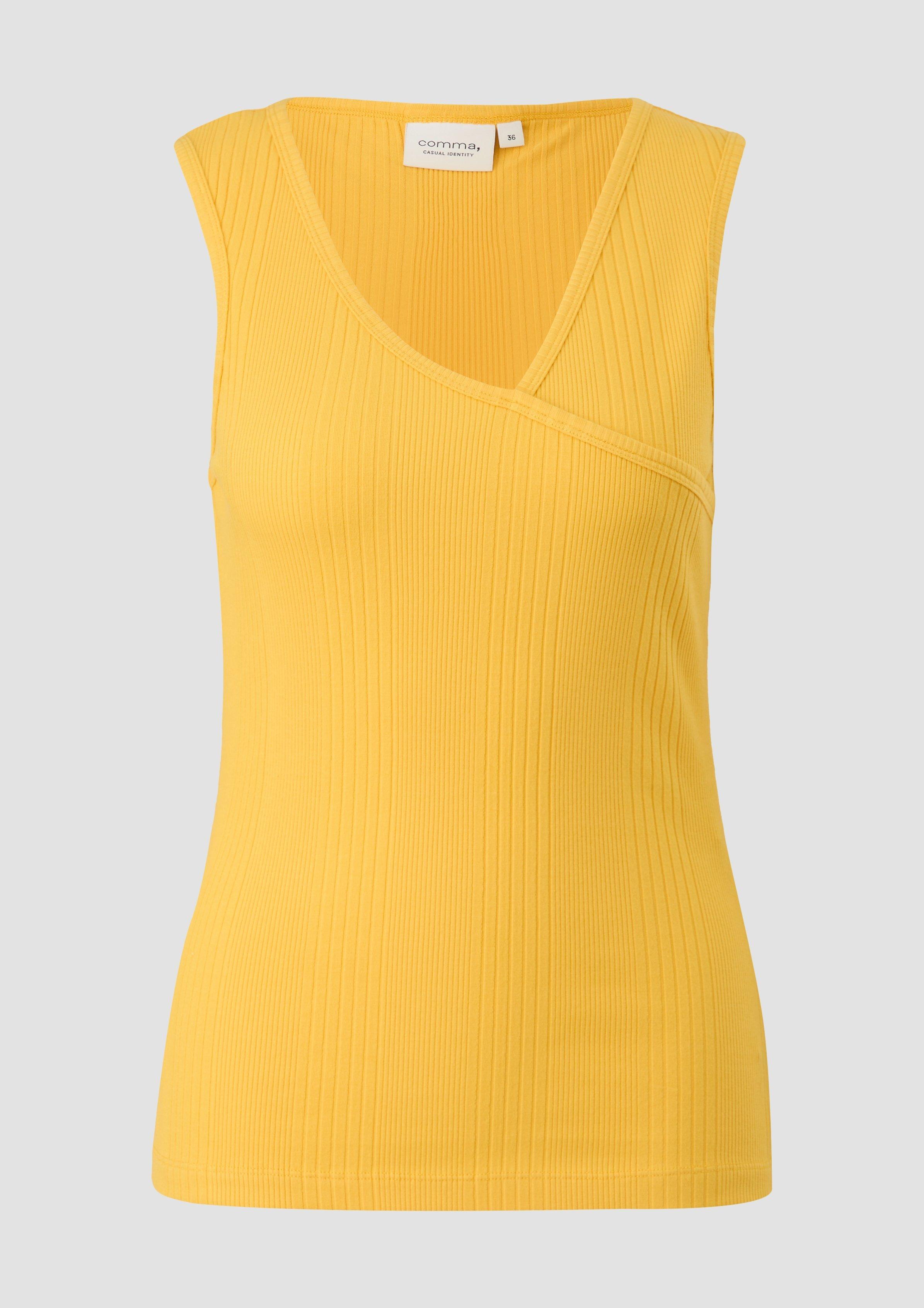 Blended cotton top - yellow | Comma