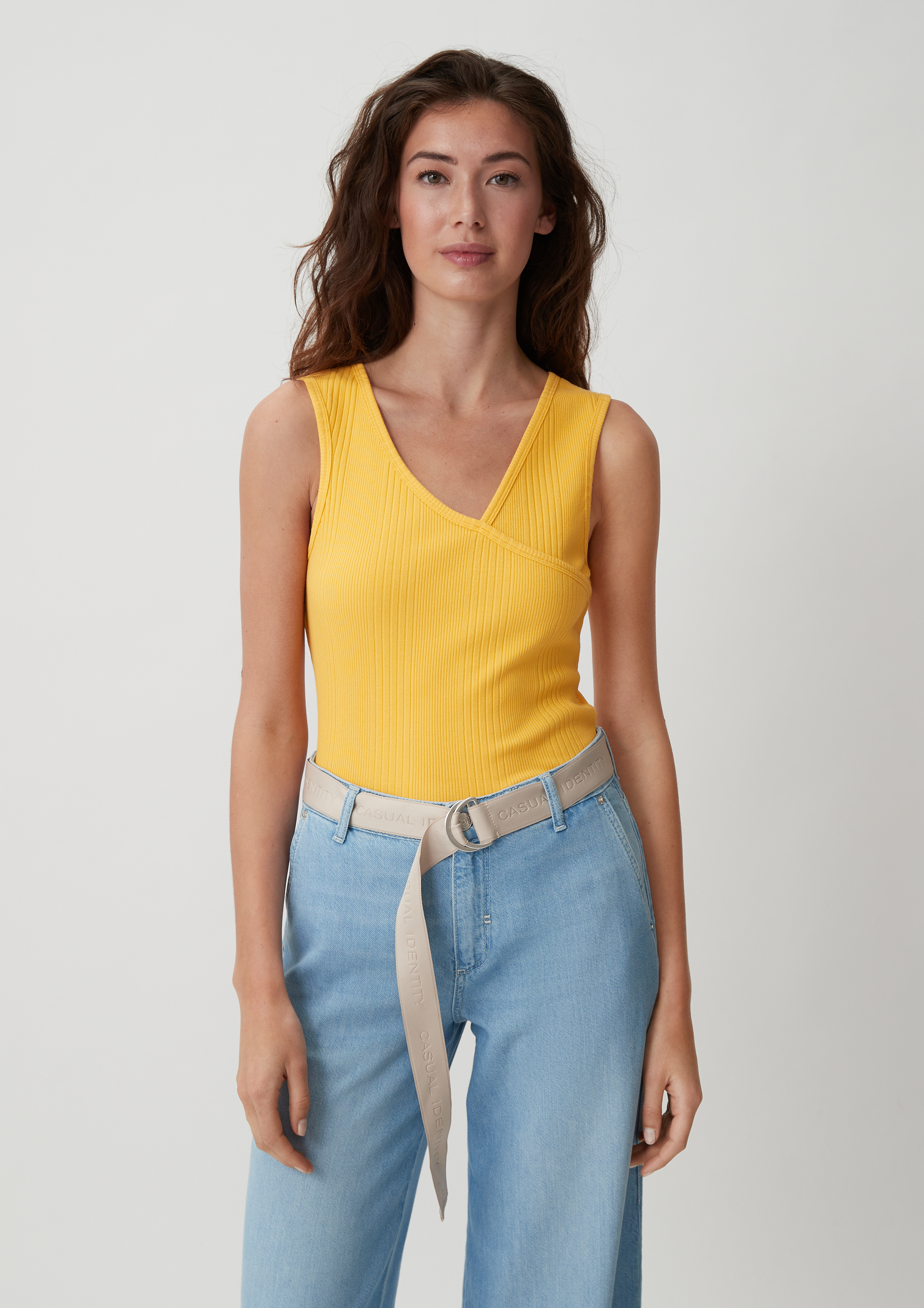 Blended cotton top - yellow | Comma