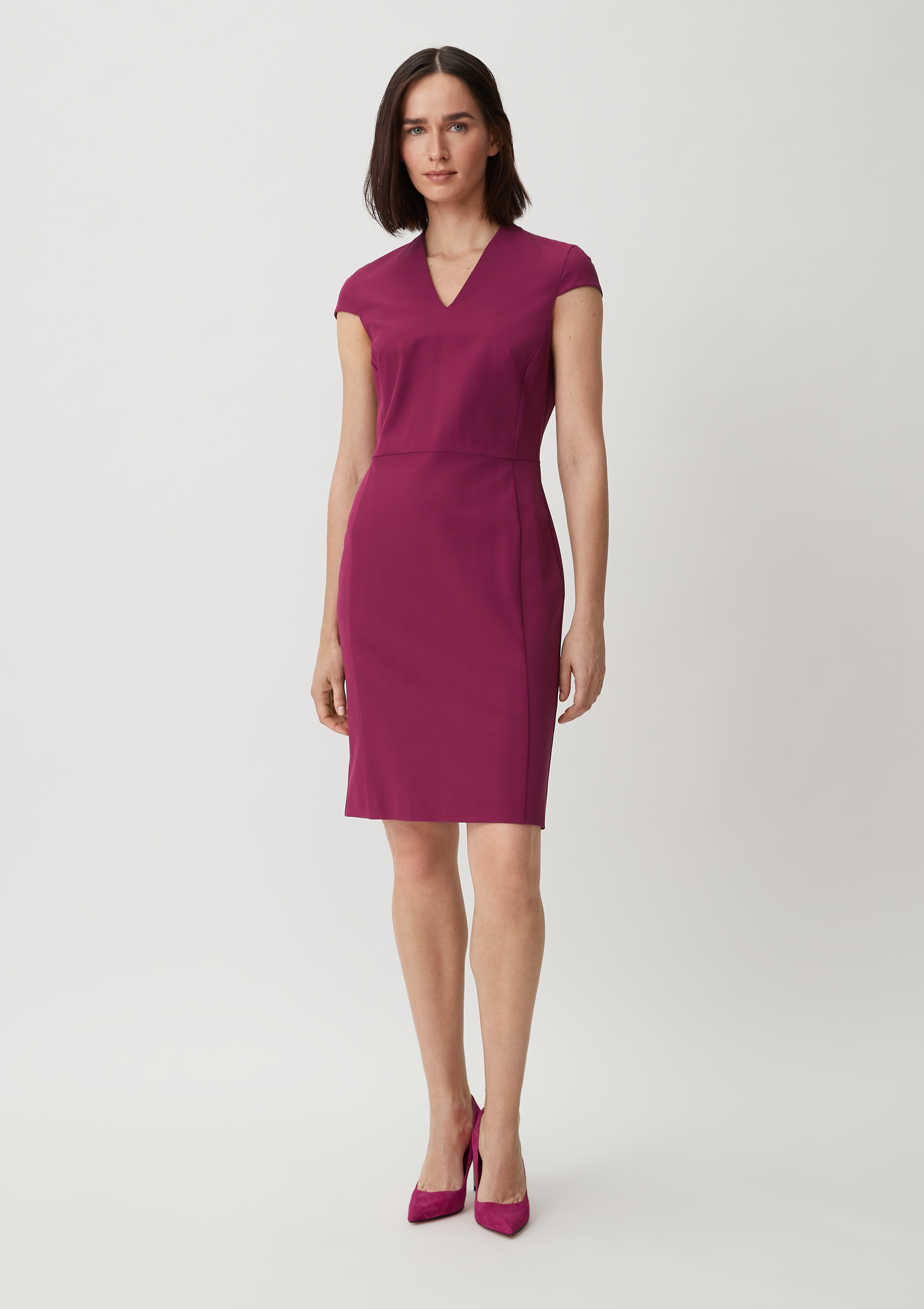 Sheath dress in stretch viscose - fuchsia | Comma