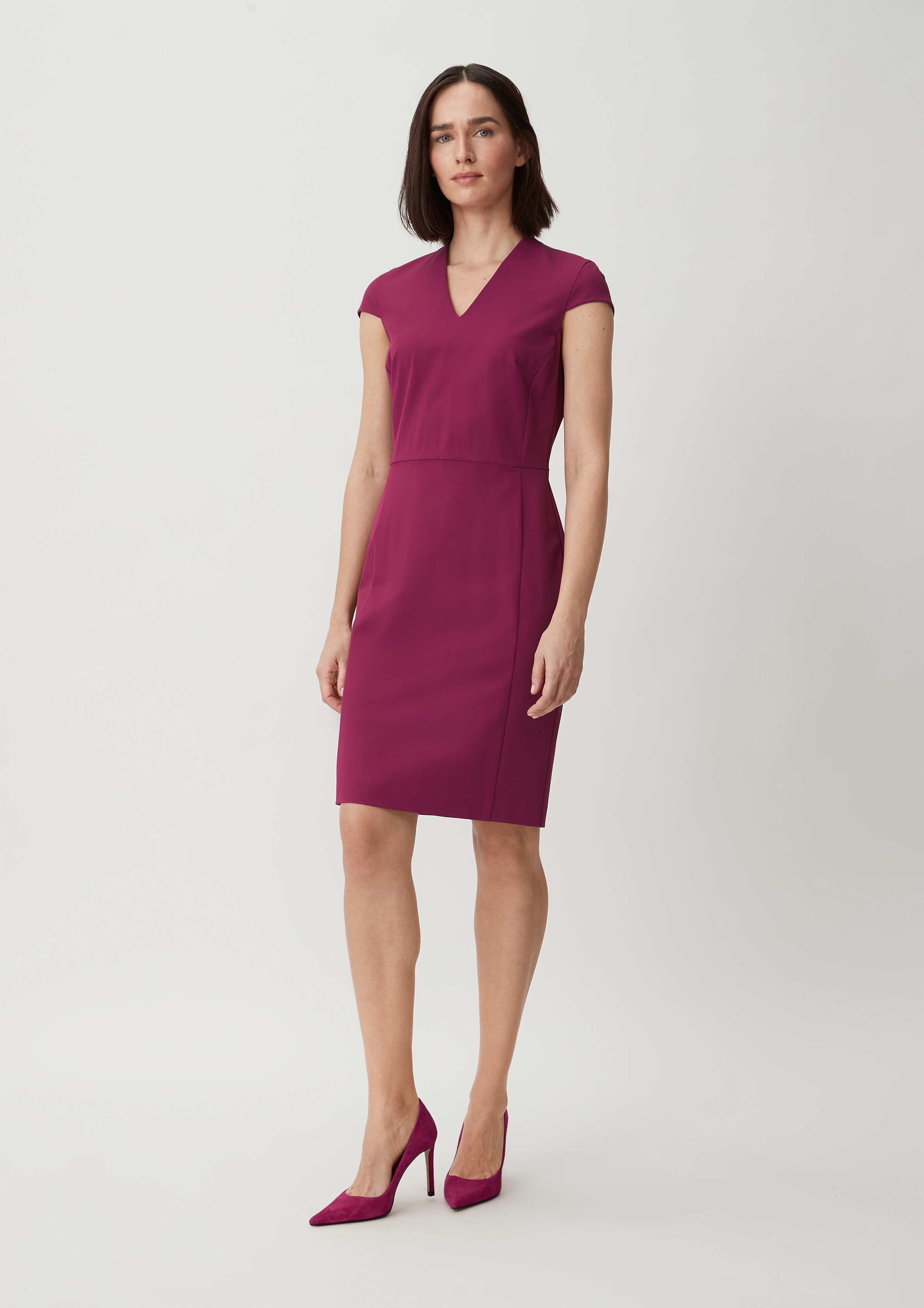Sheath dress in stretch viscose - pink | Comma