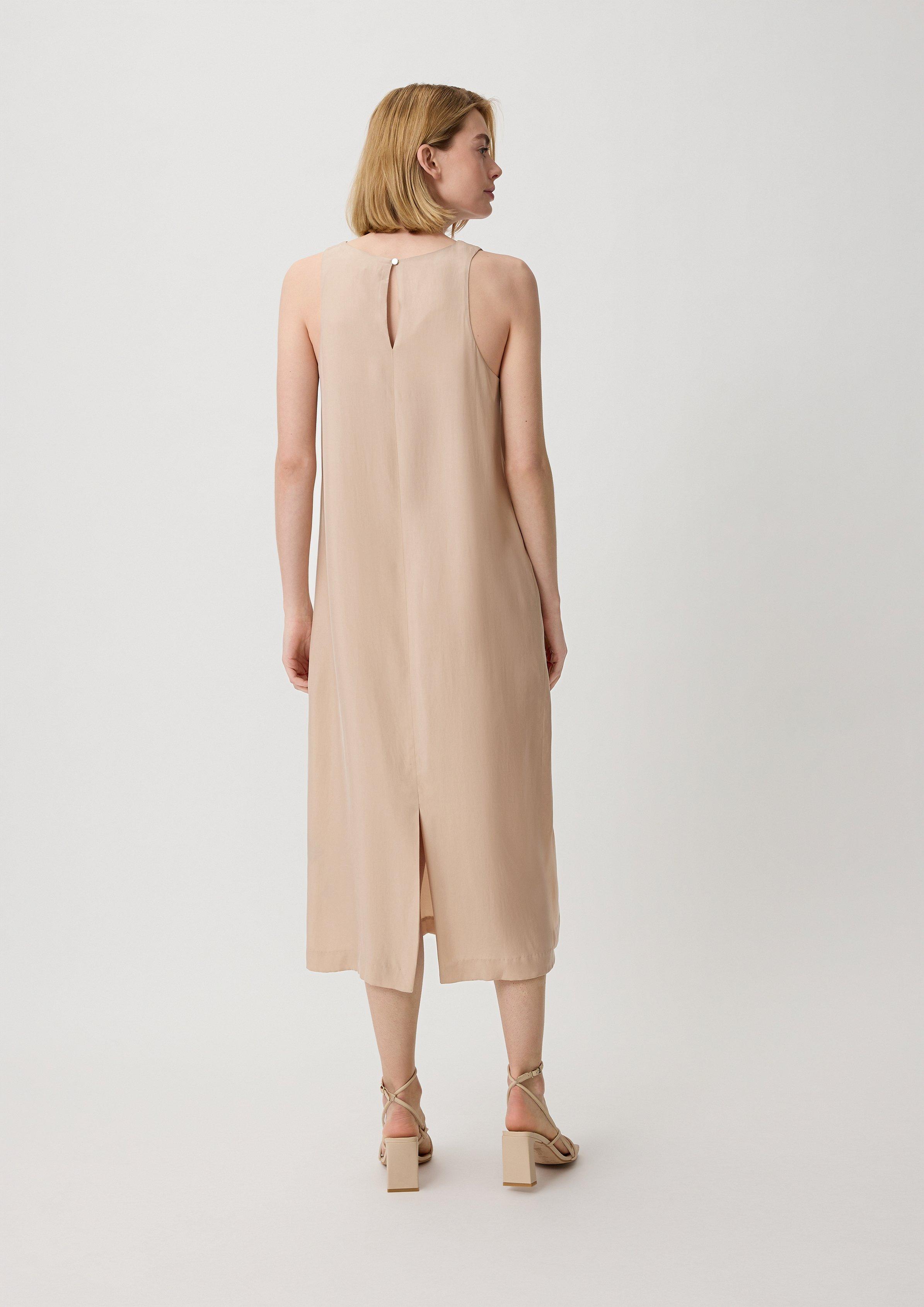 Cupro blend midi dress - sand | Comma