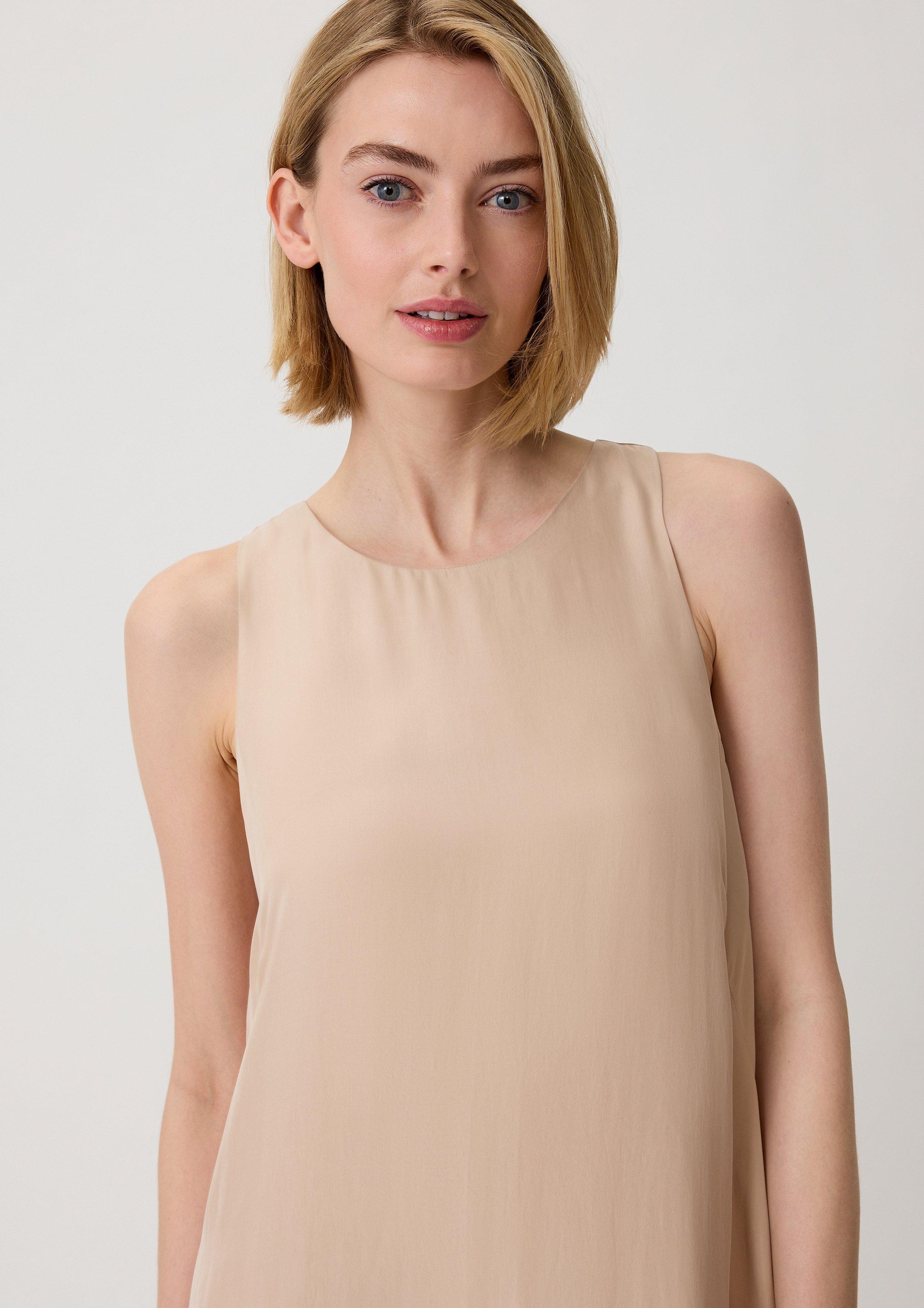Cupro blend midi dress - sand | Comma