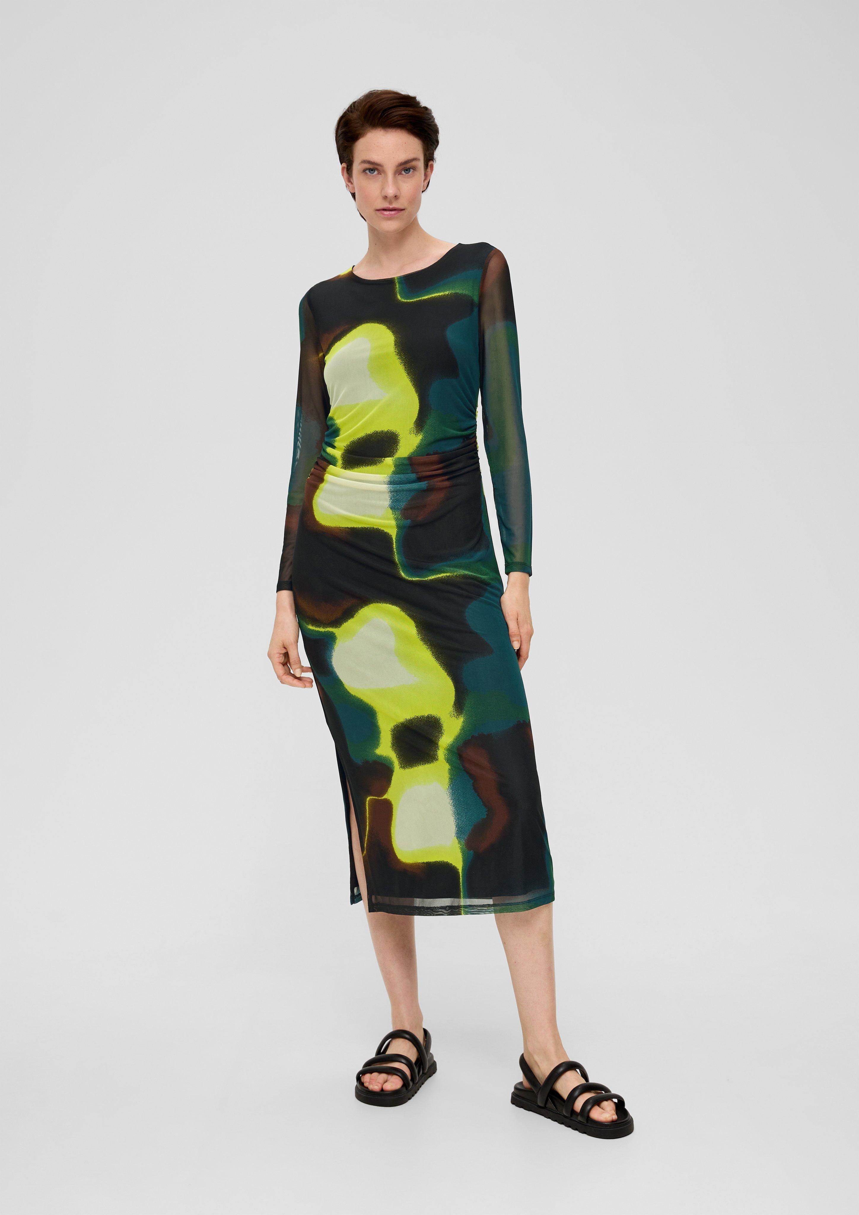 Mesh maxi dress - black | s.Oliver