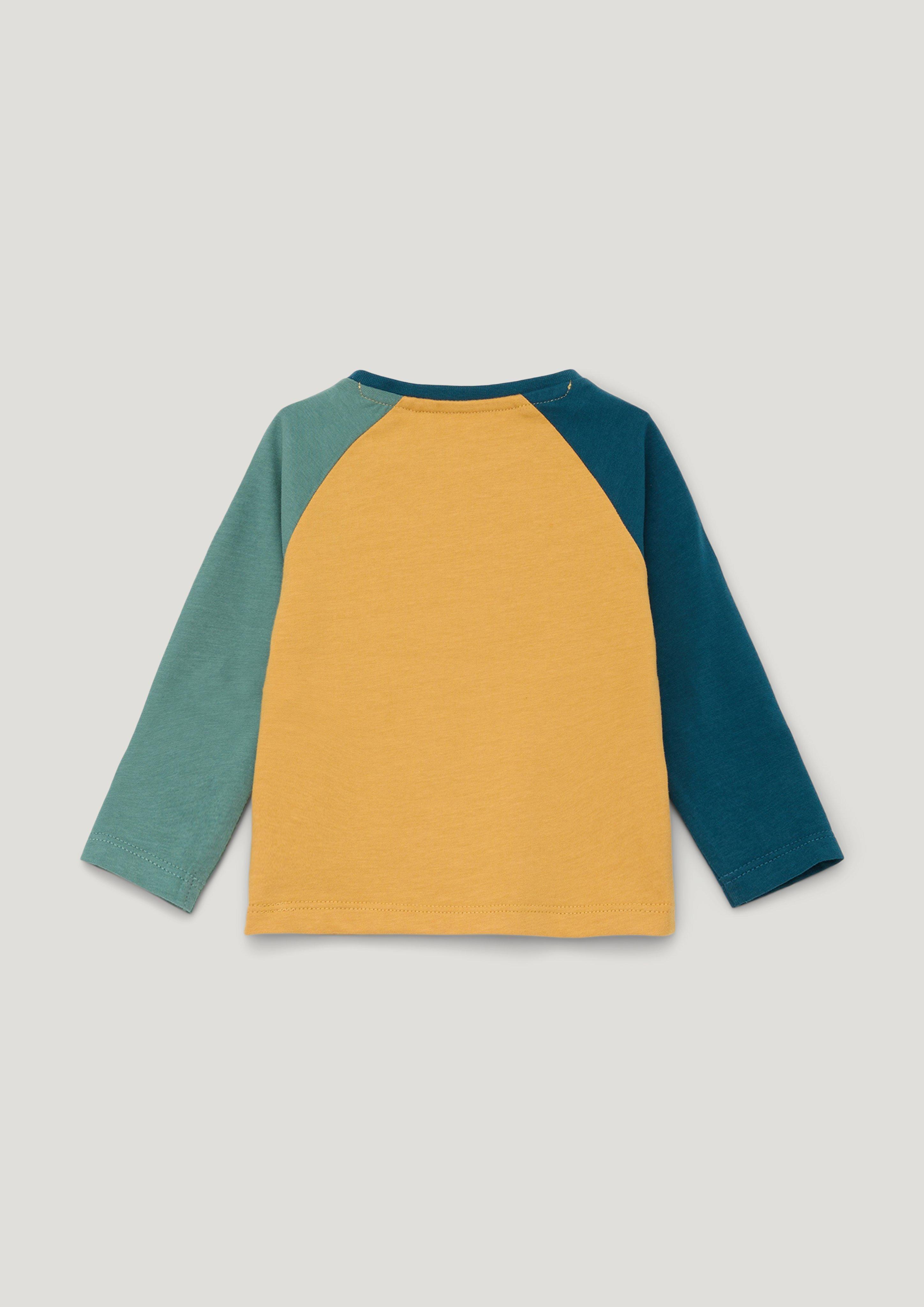 Raglan-Shirt mit Colour Blocking - honiggelb | s.Oliver
