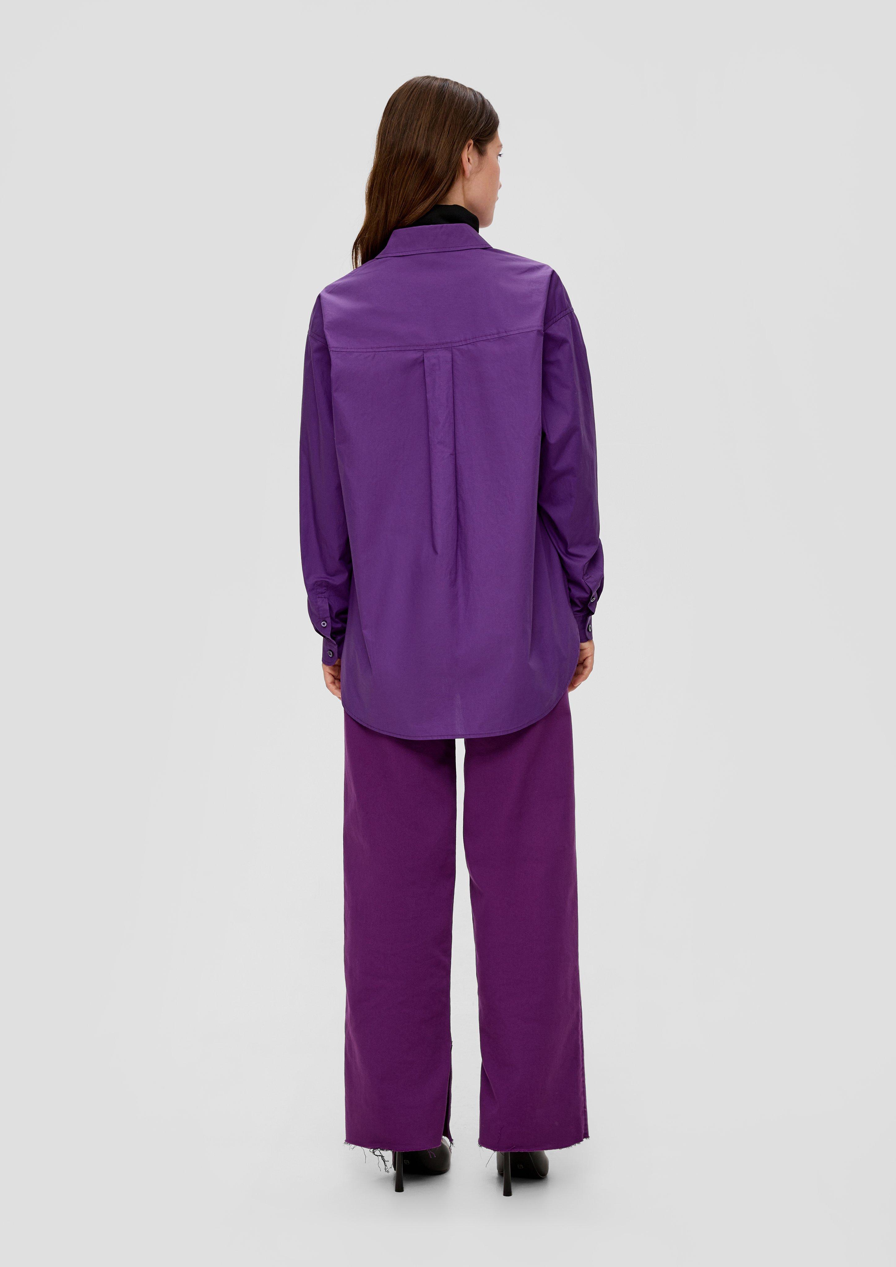 Oversized cotton blouse - purple | s.Oliver