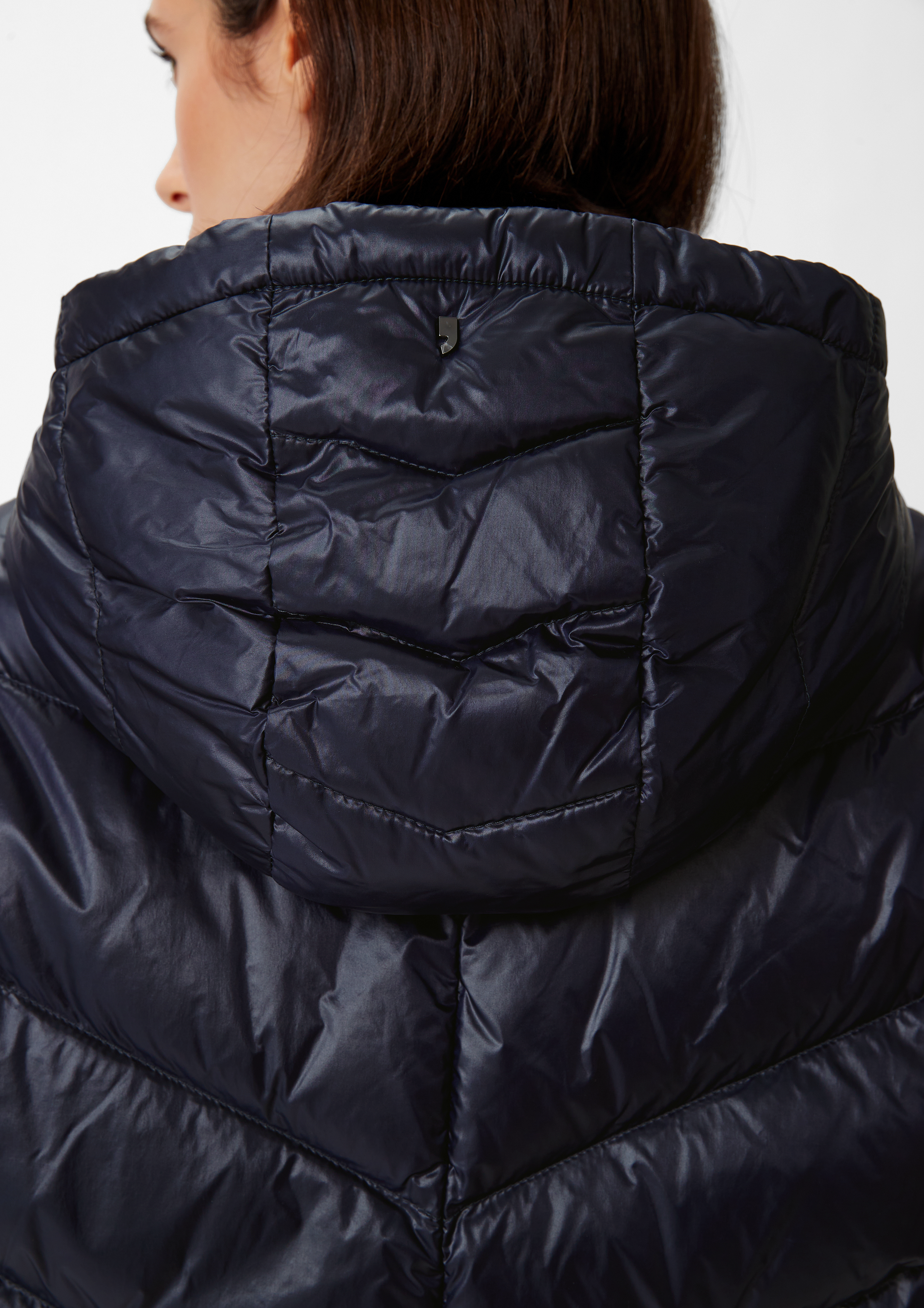 Quilted jacket with down padding - navy | Comma