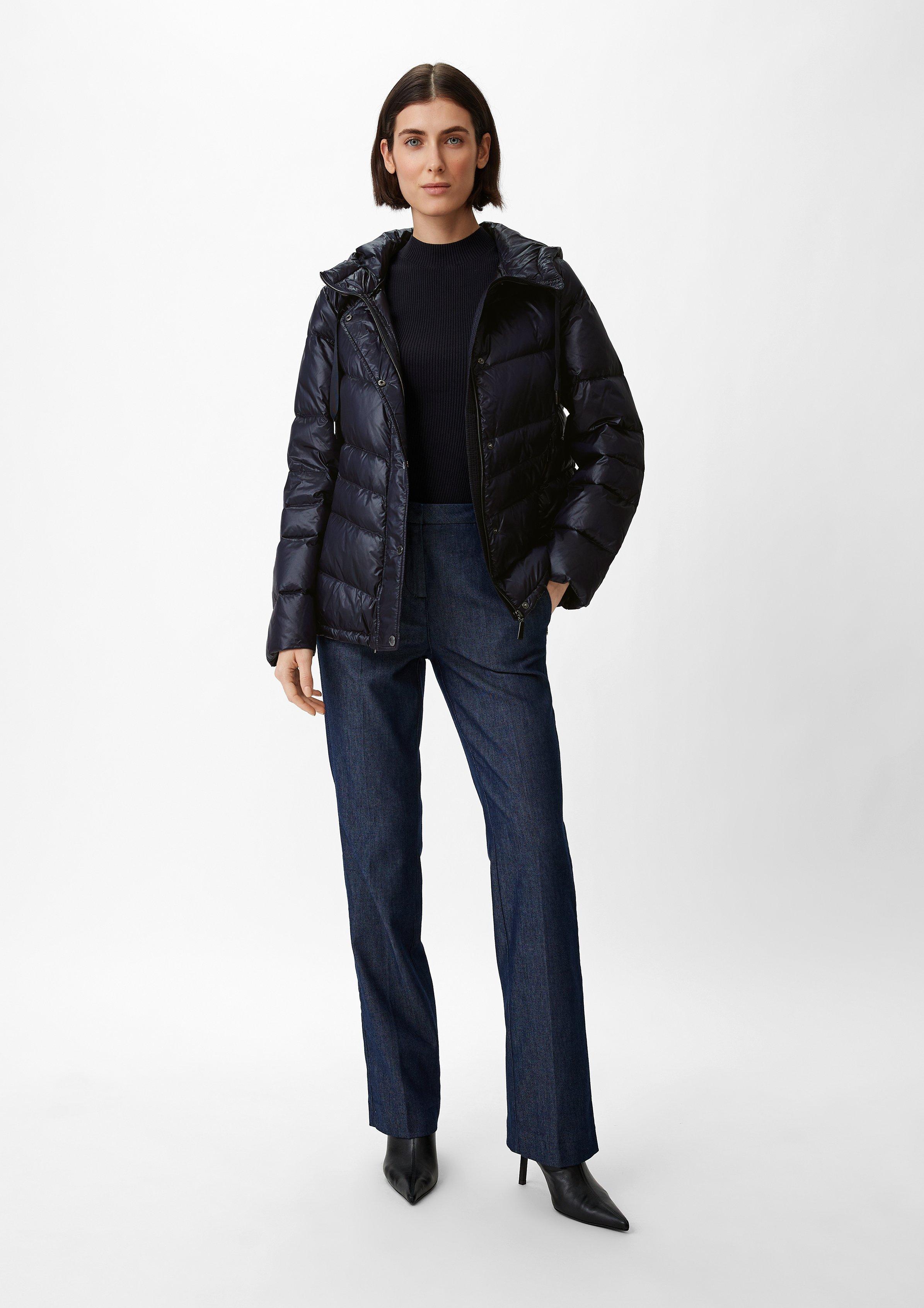 Quilted jacket with down padding - navy | Comma