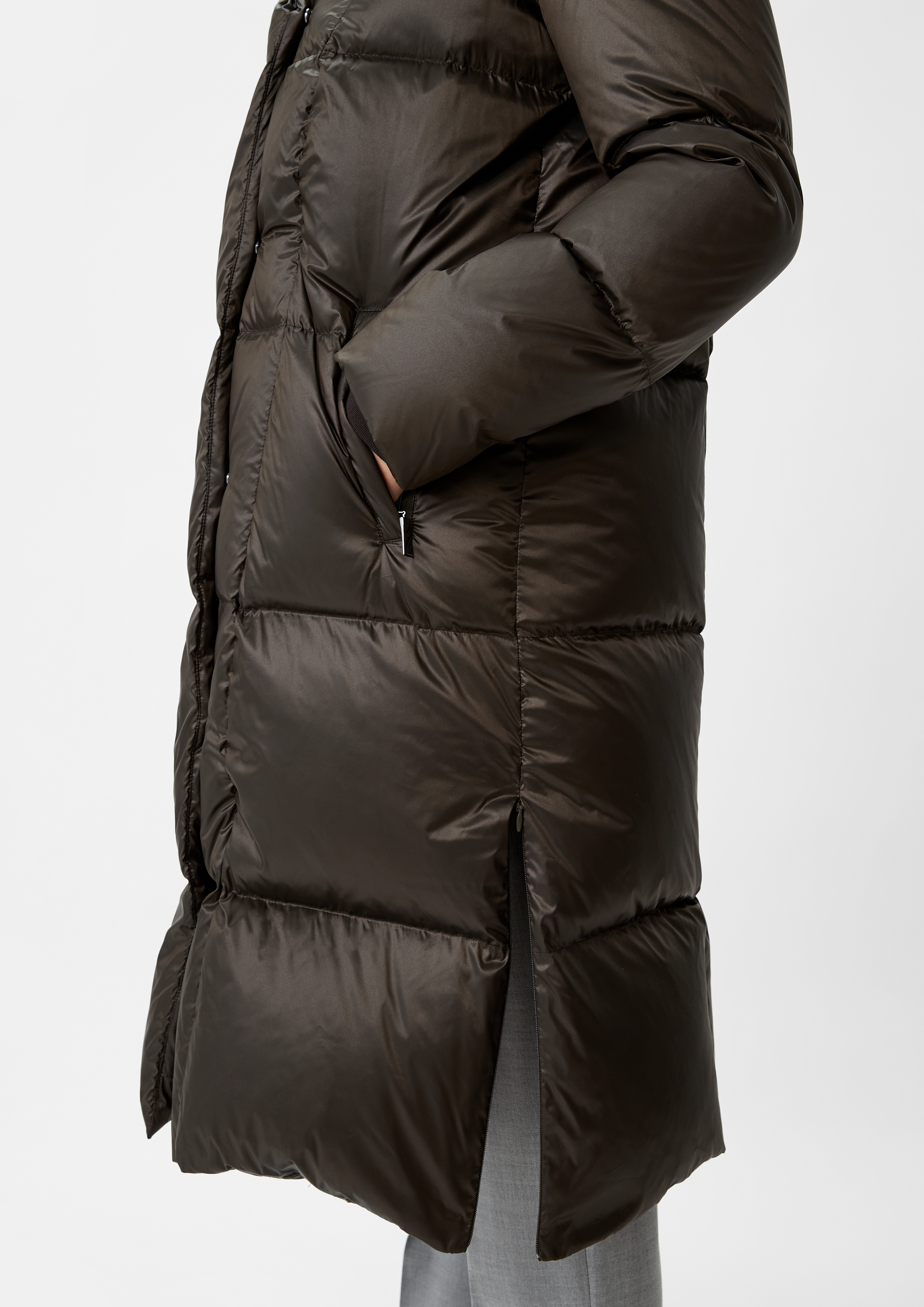 Quilted coat with down padding - olive | Comma