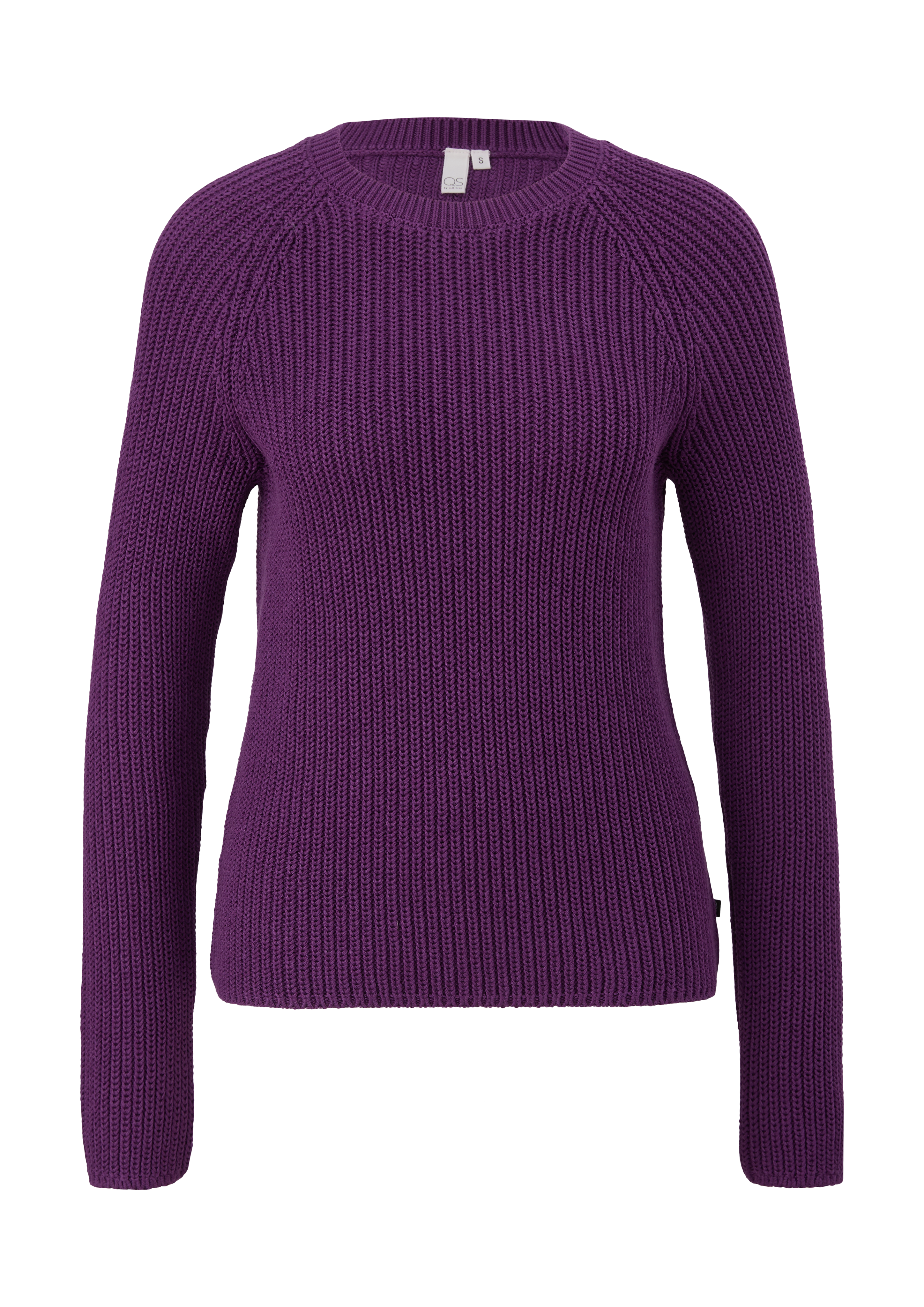 Gerippter Pullover aus Baumwollmix - purple | s.Oliver