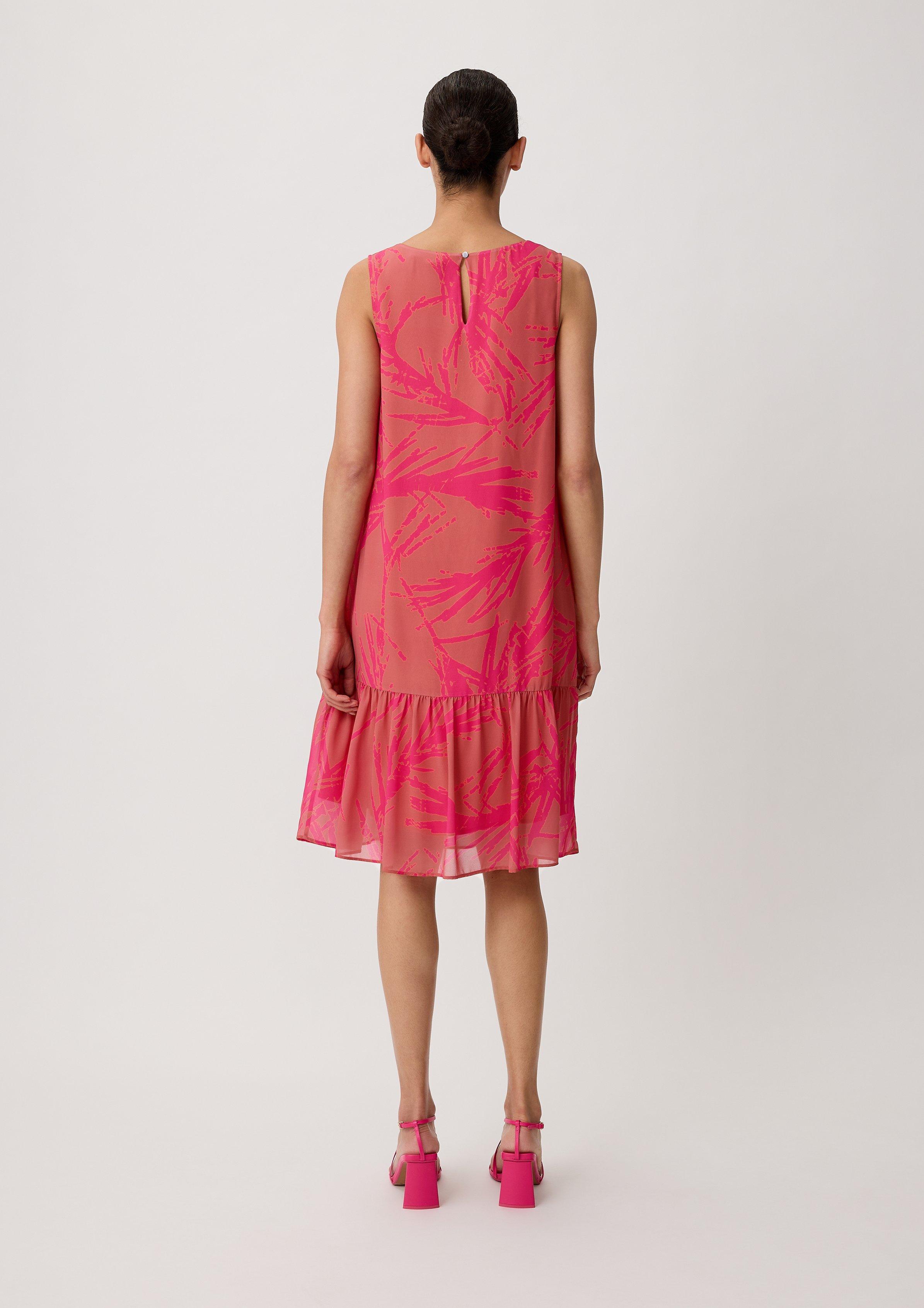 Tiered chiffon dress - pink | Comma