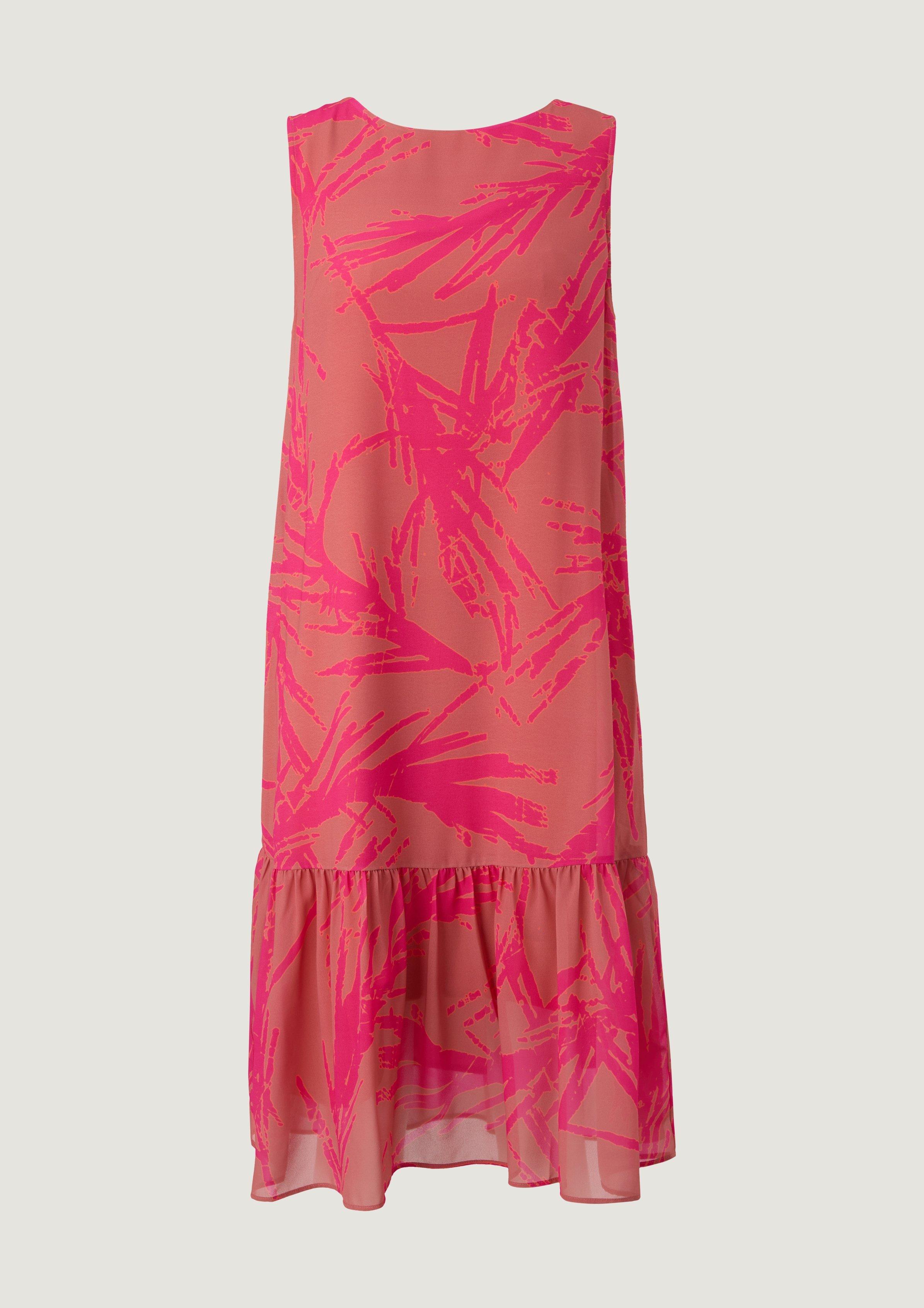 Tiered chiffon dress - pink | Comma