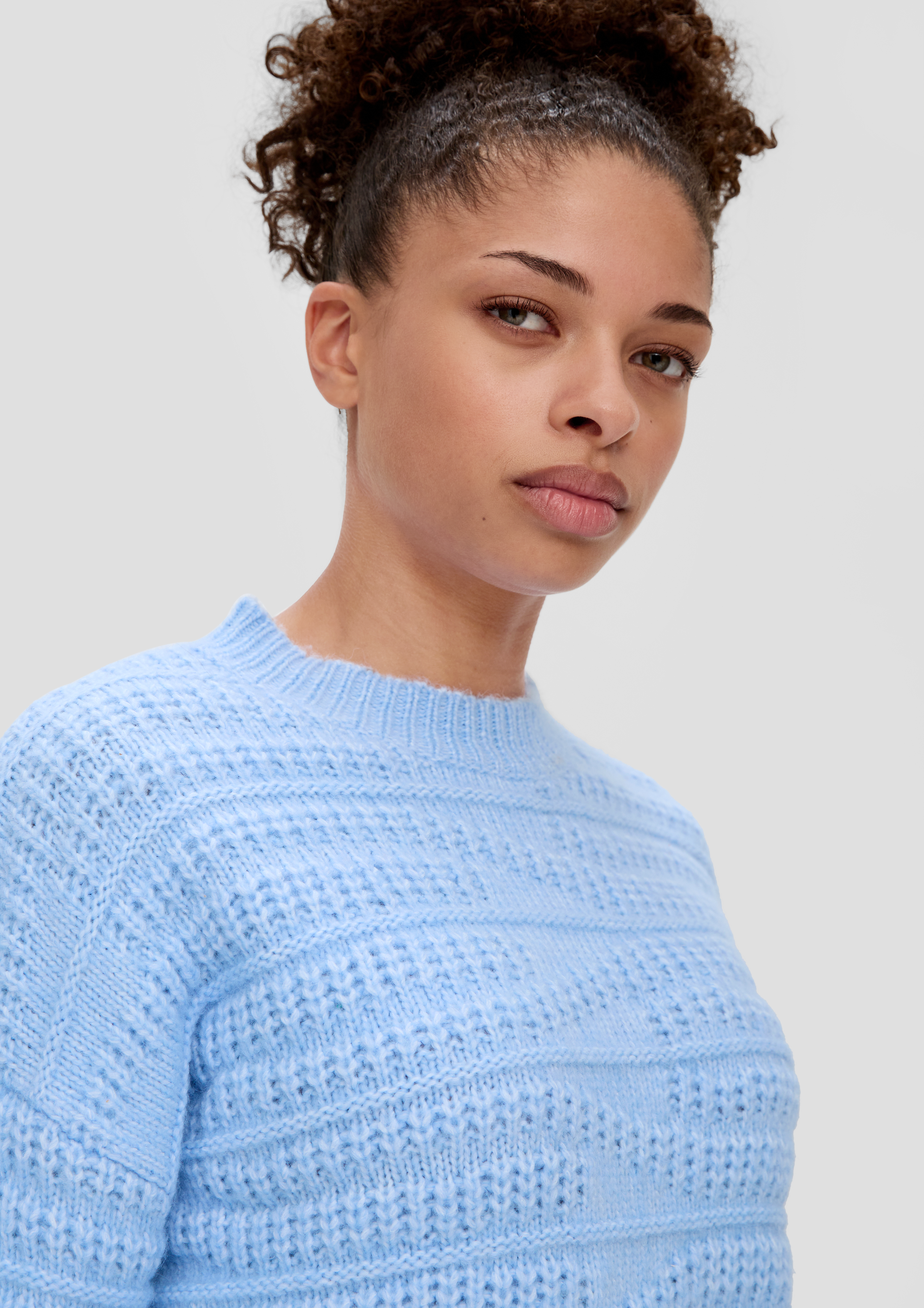 Strickpullover mit Musterstruktur - himmelblau | s.Oliver