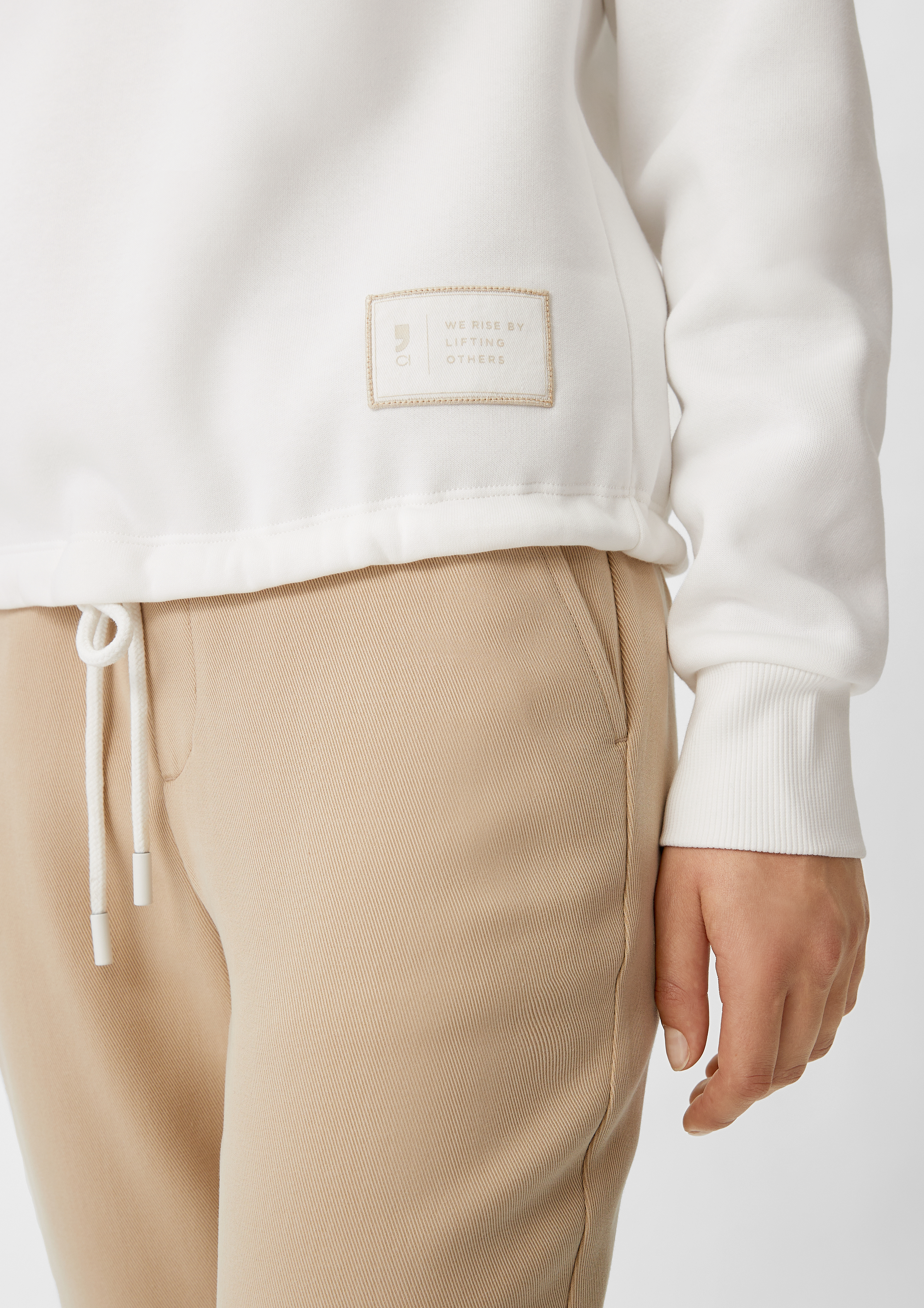 Kapuzensweatshirt im Boxy-Schnitt - weiß | Comma