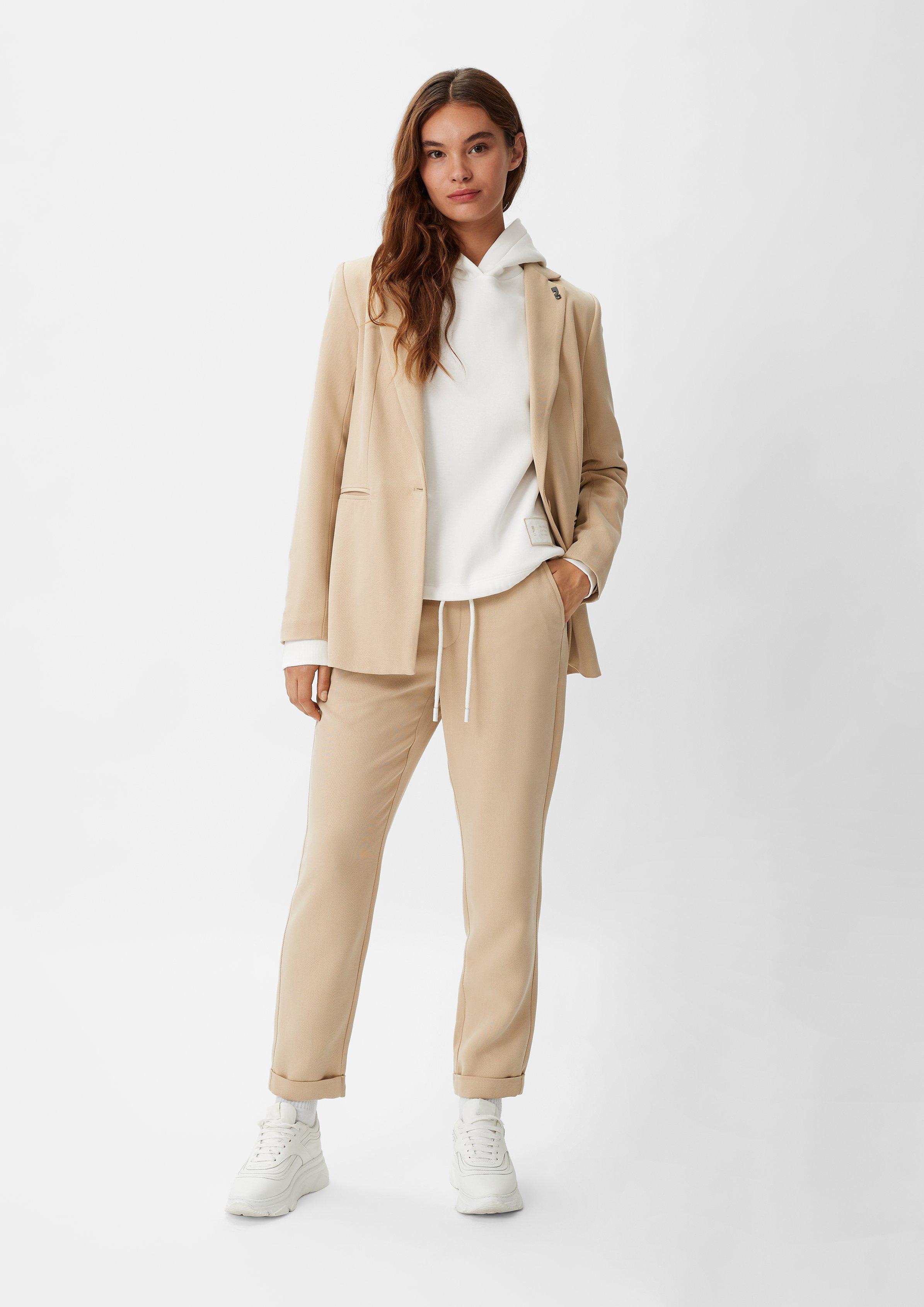 Hooded sweatshirt in a boxy fit - white | Comma