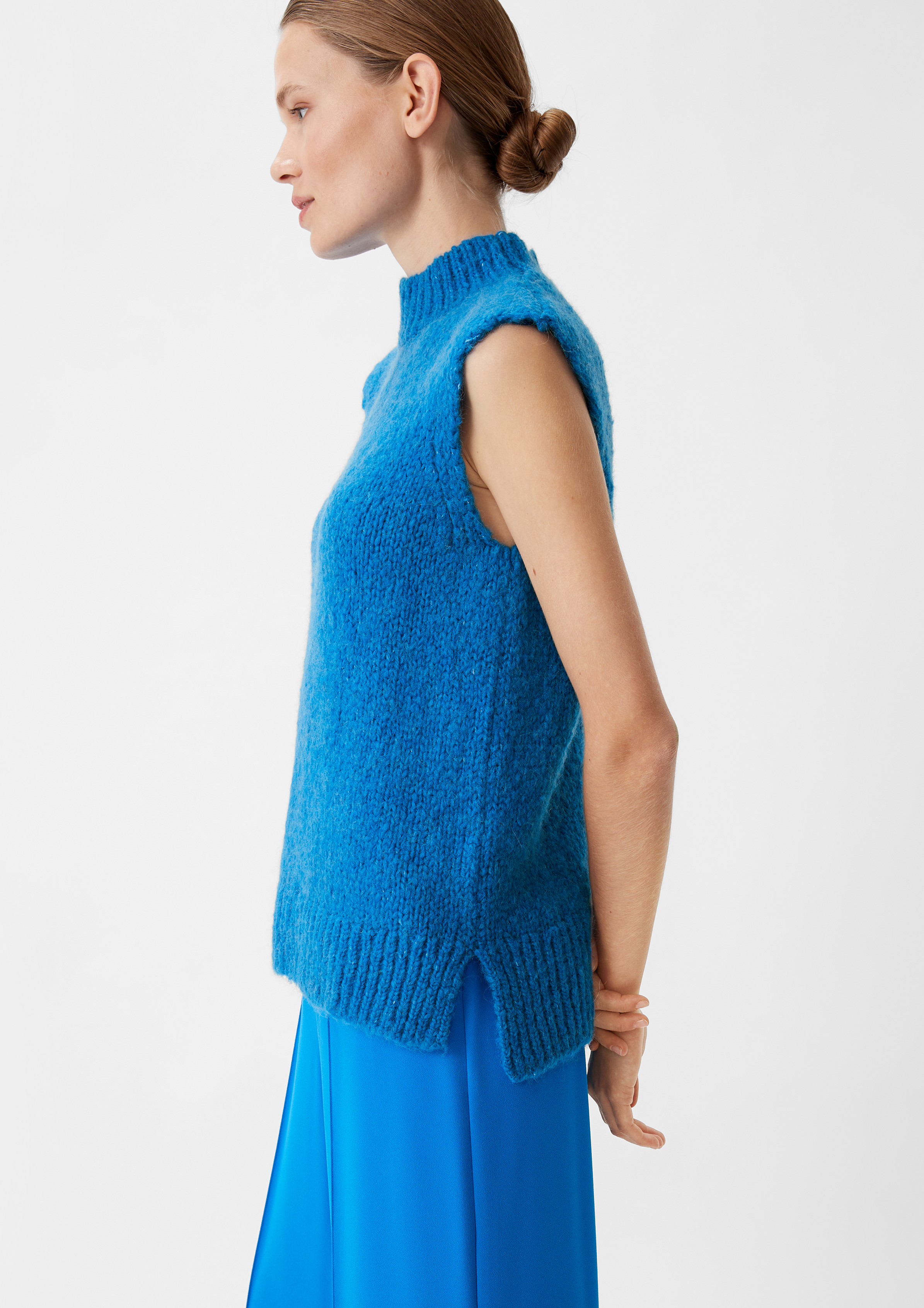 Strickpullunder aus Alpakamix - royalblau | Comma