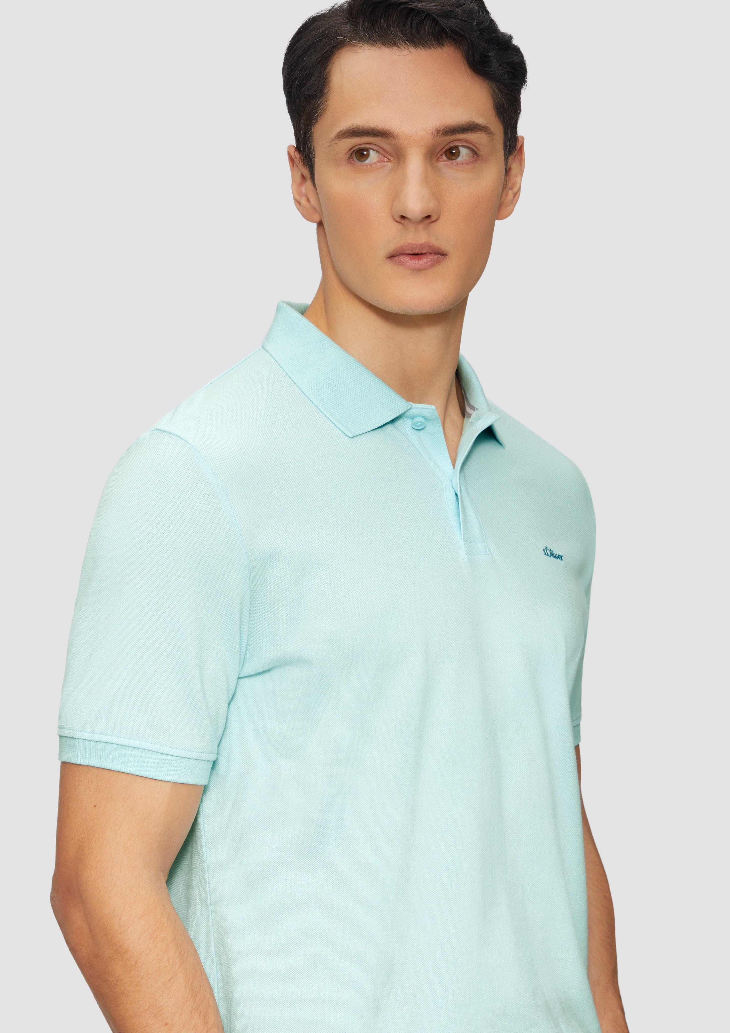 Cotton piqué polo shirt - ocean green | s.Oliver Cotton piqué polo shirt - ocean green | s.Oliver