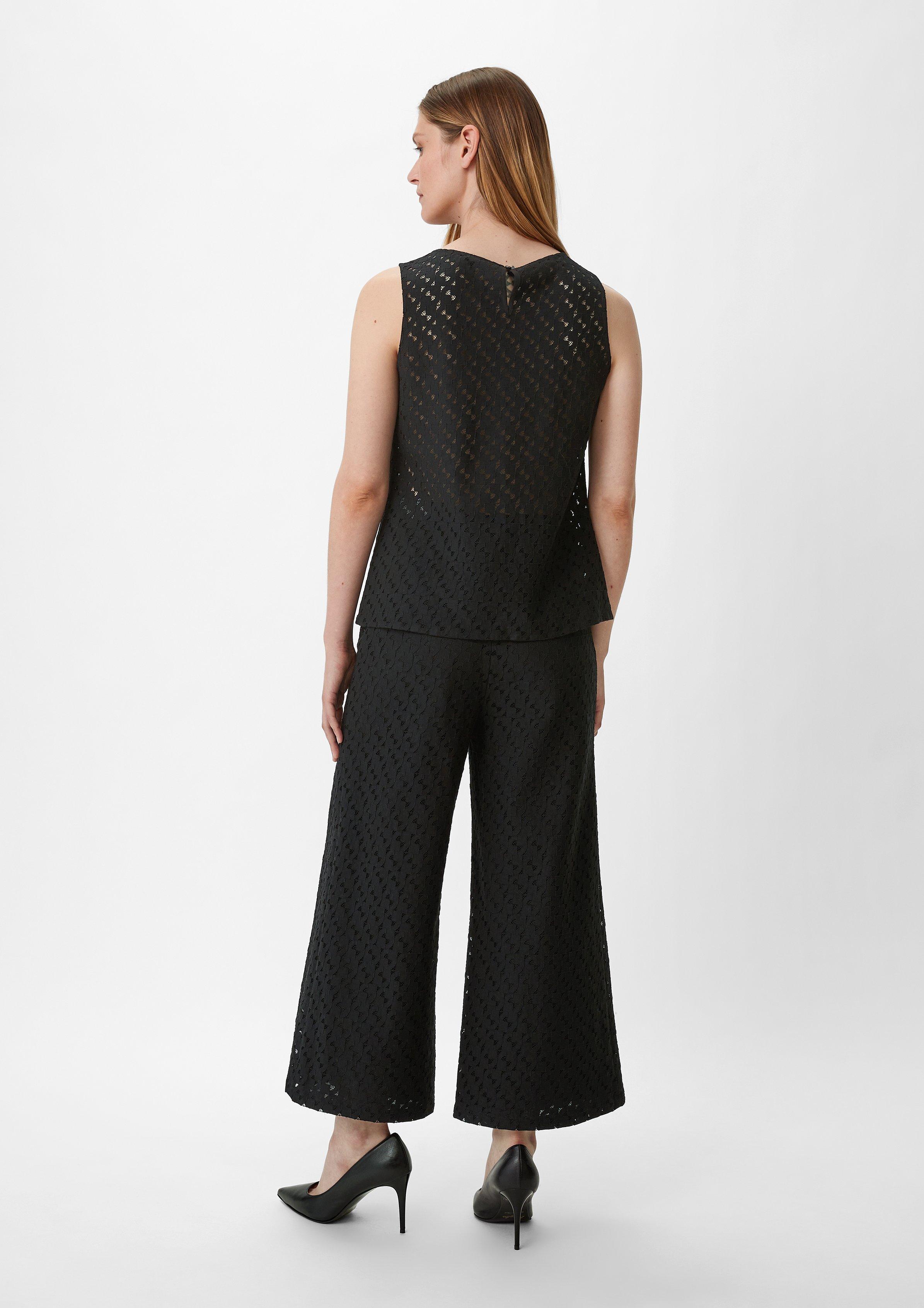 Top with an open-work pattern - black | Comma
