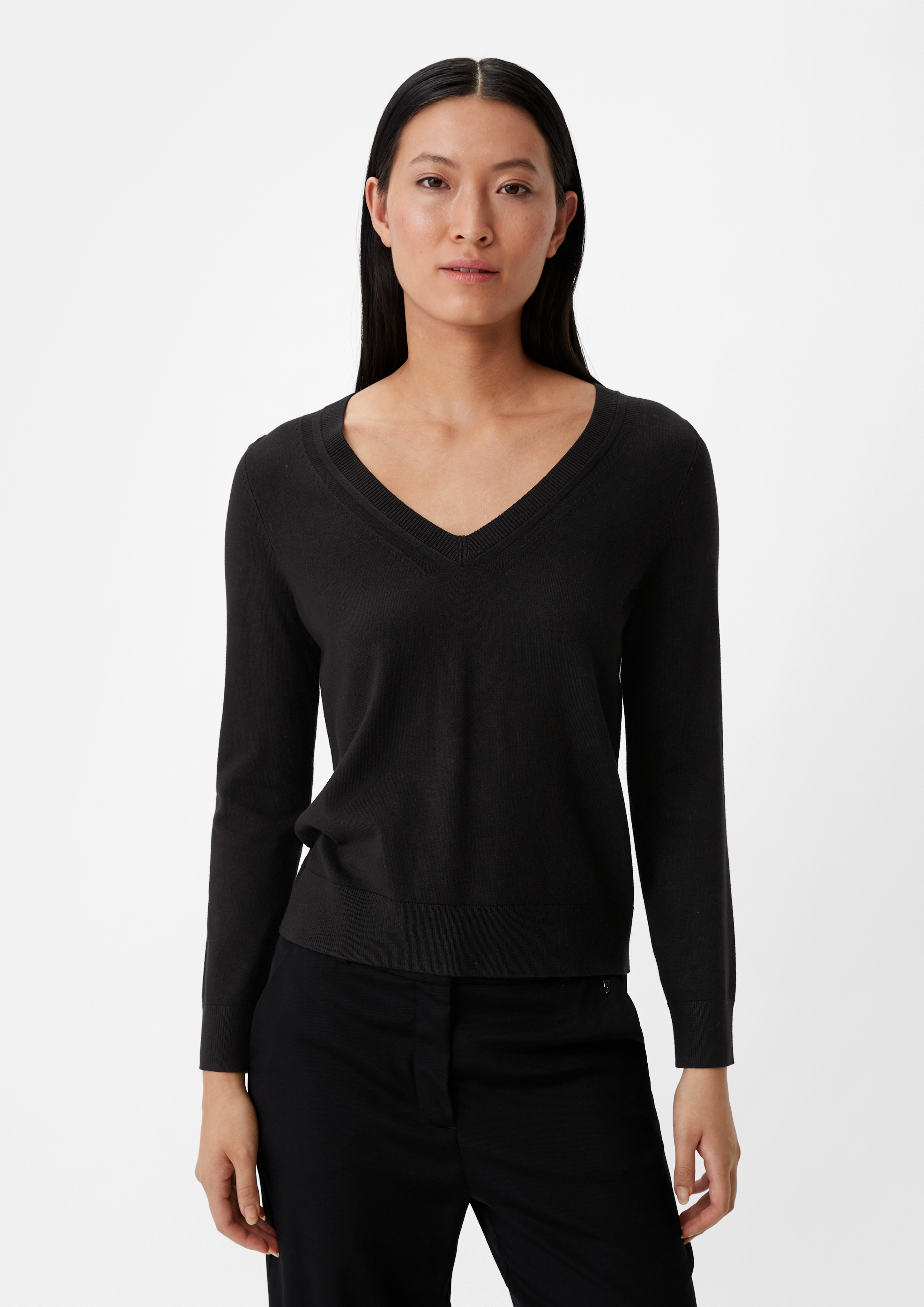 Knitted pullover - black | Comma