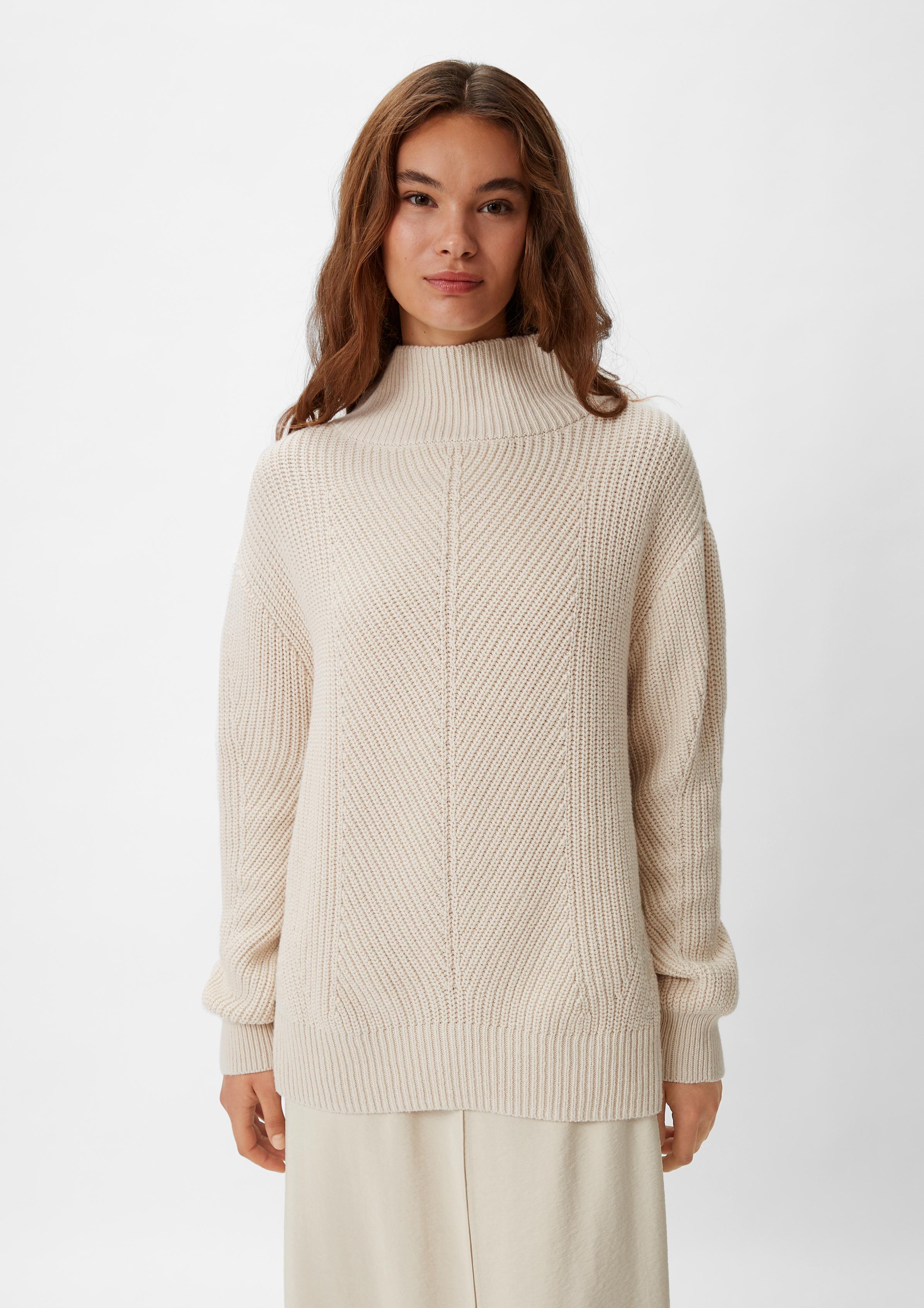 Knitted jumper with a turtleneck - light beige | Comma Knitted jumper with a turtleneck - light beige | Comma