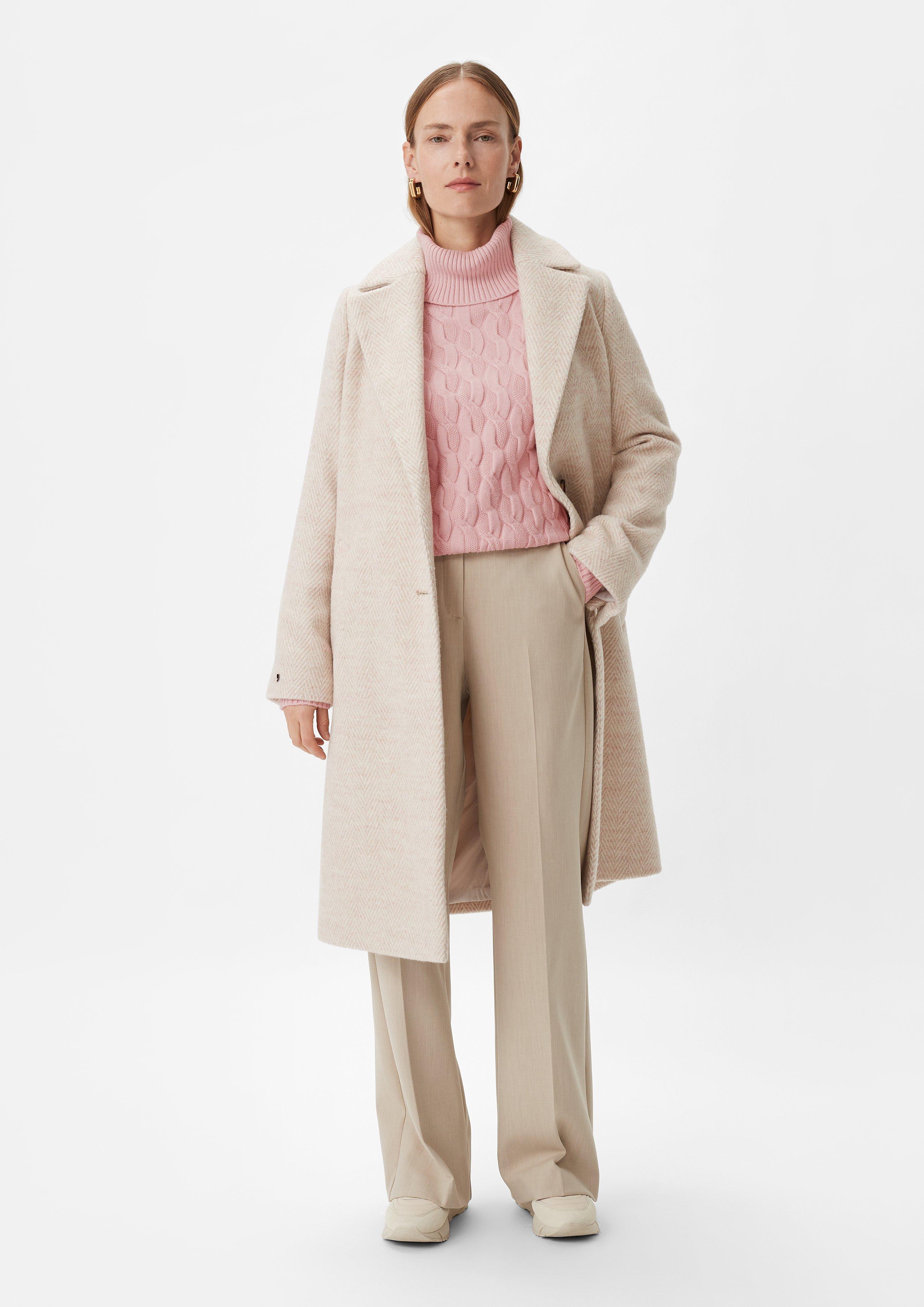 Jumper with a knit pattern - soft rose | Comma