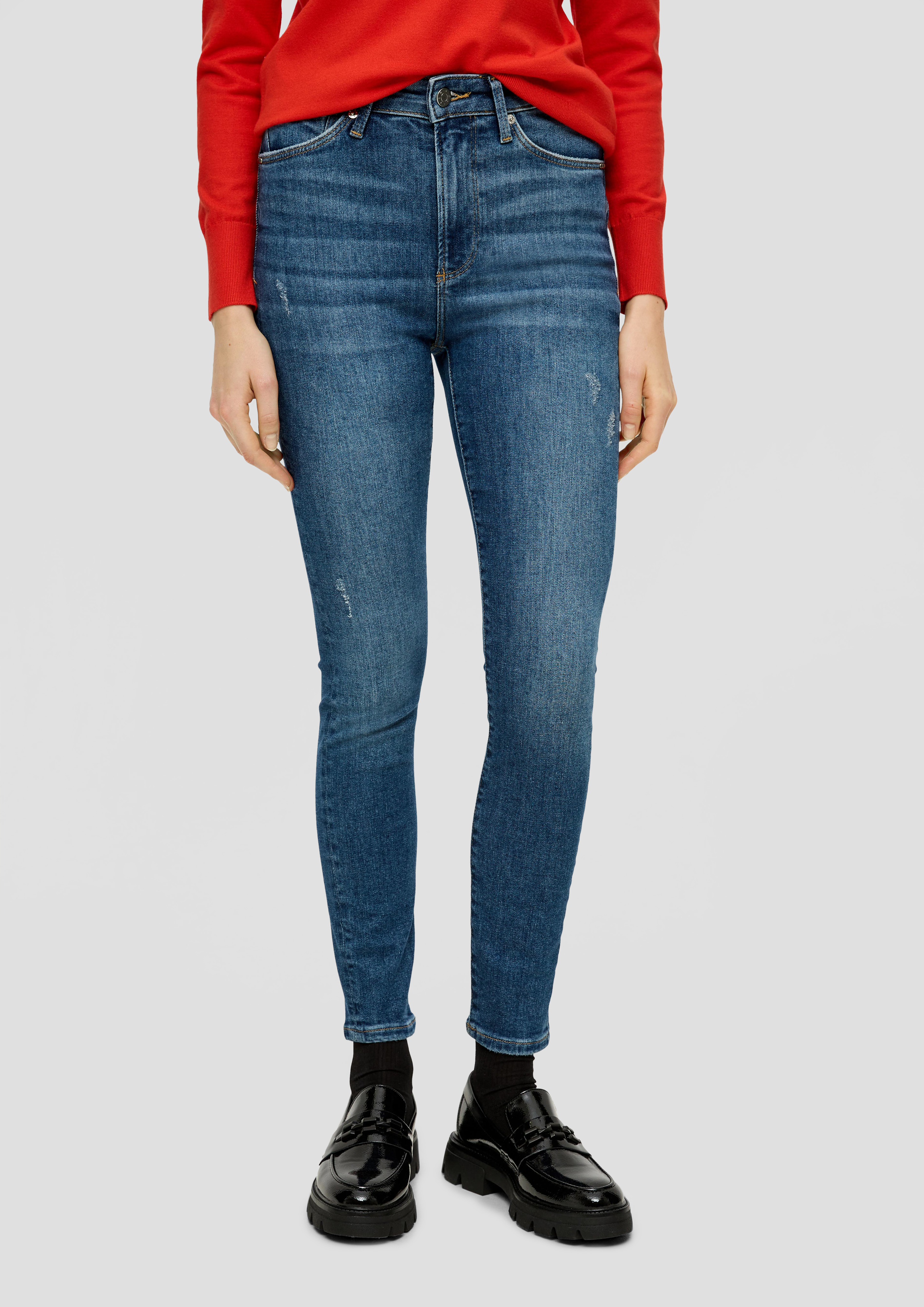 Džíny Izabell / Skinny Fit / High Rise / Skinny Leg - modrá | s.Oliver