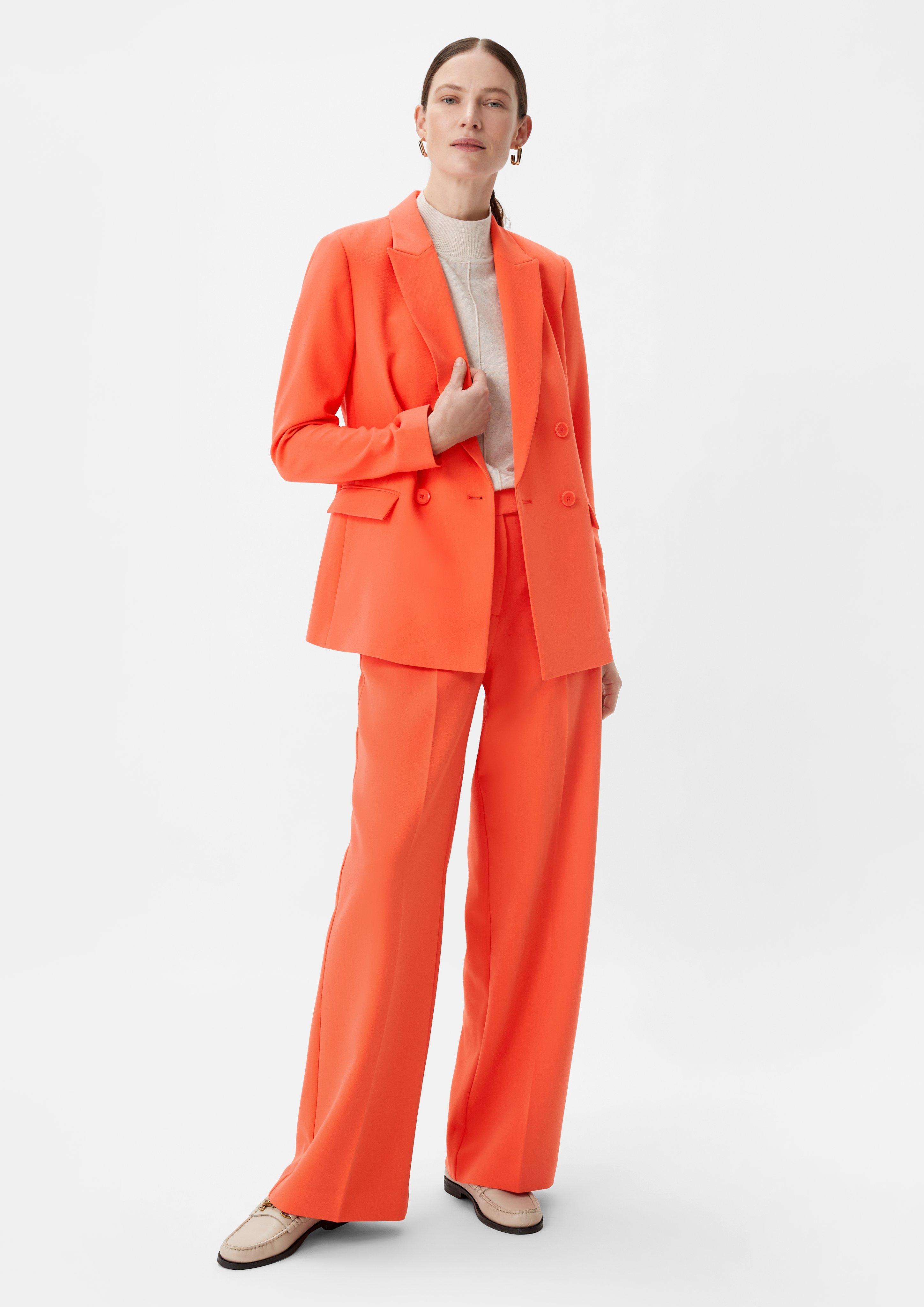 Double-breasted blazer - orange | Comma