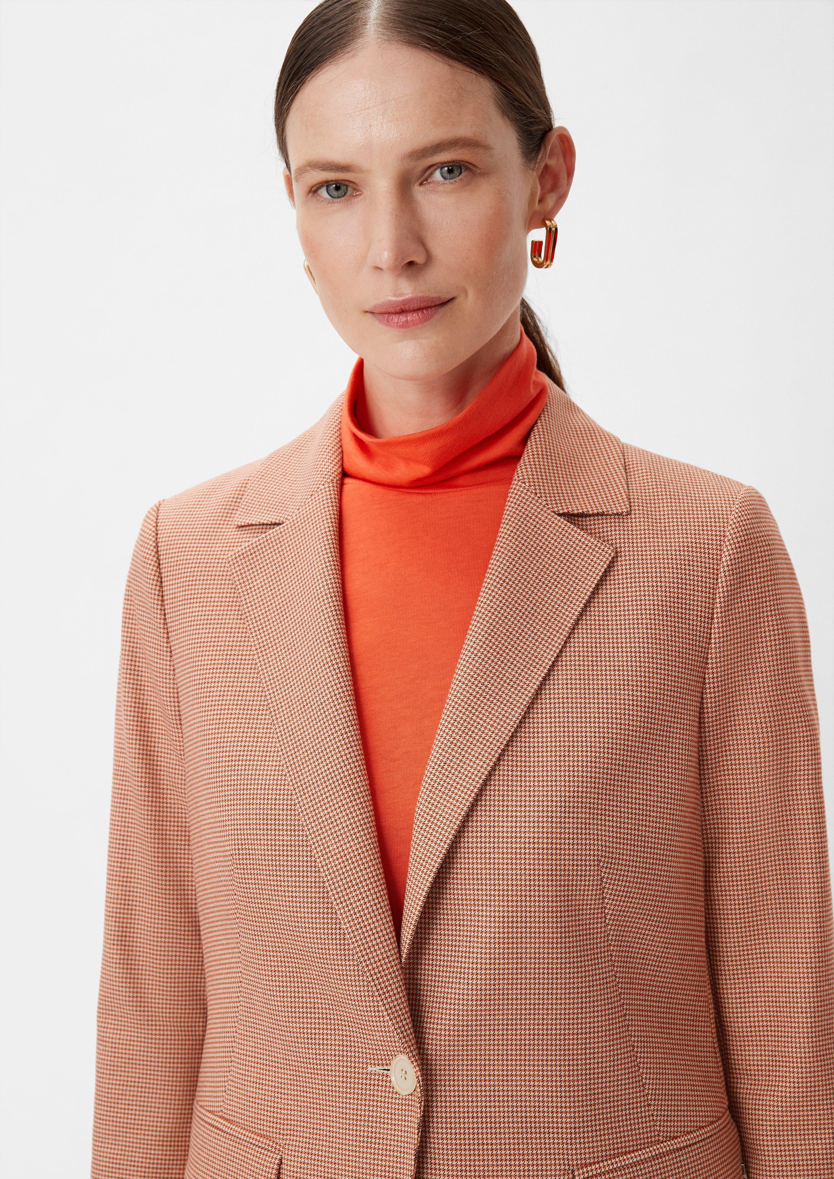Viscose blend blazer - bright orange | Comma