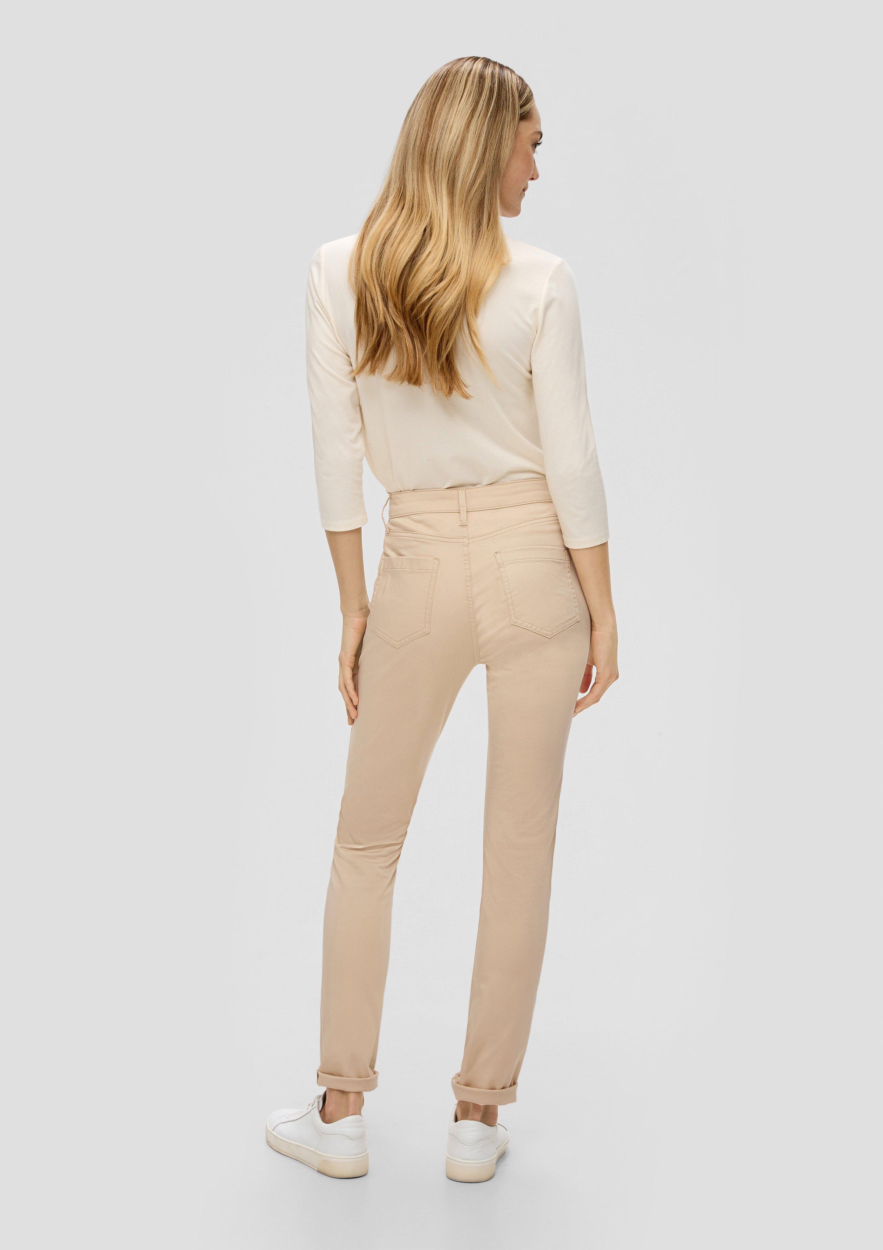 Betsy jeans / slim fit / high rise / slim leg - beige | s.Oliver