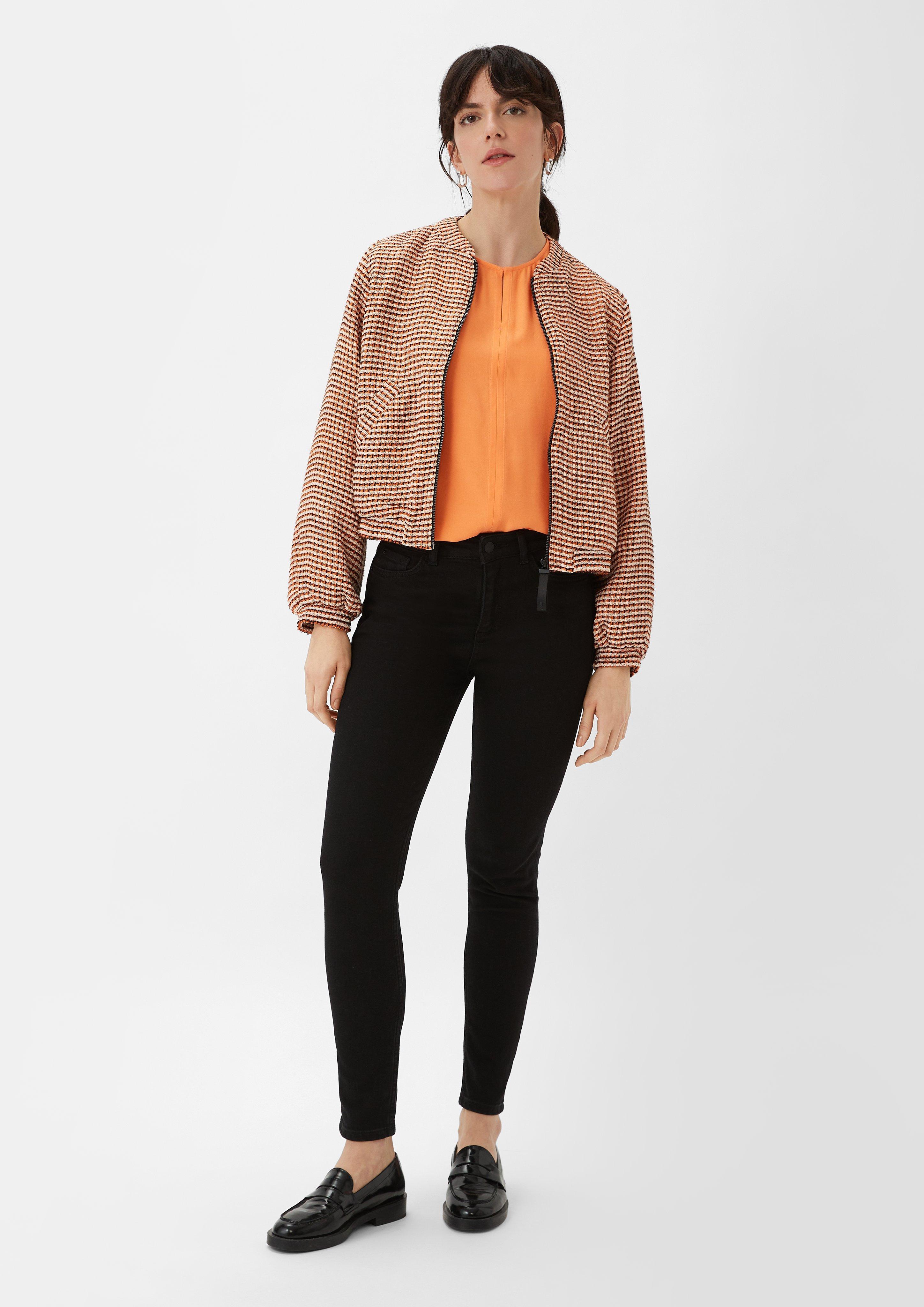 Bluse aus Satin - orange | Comma