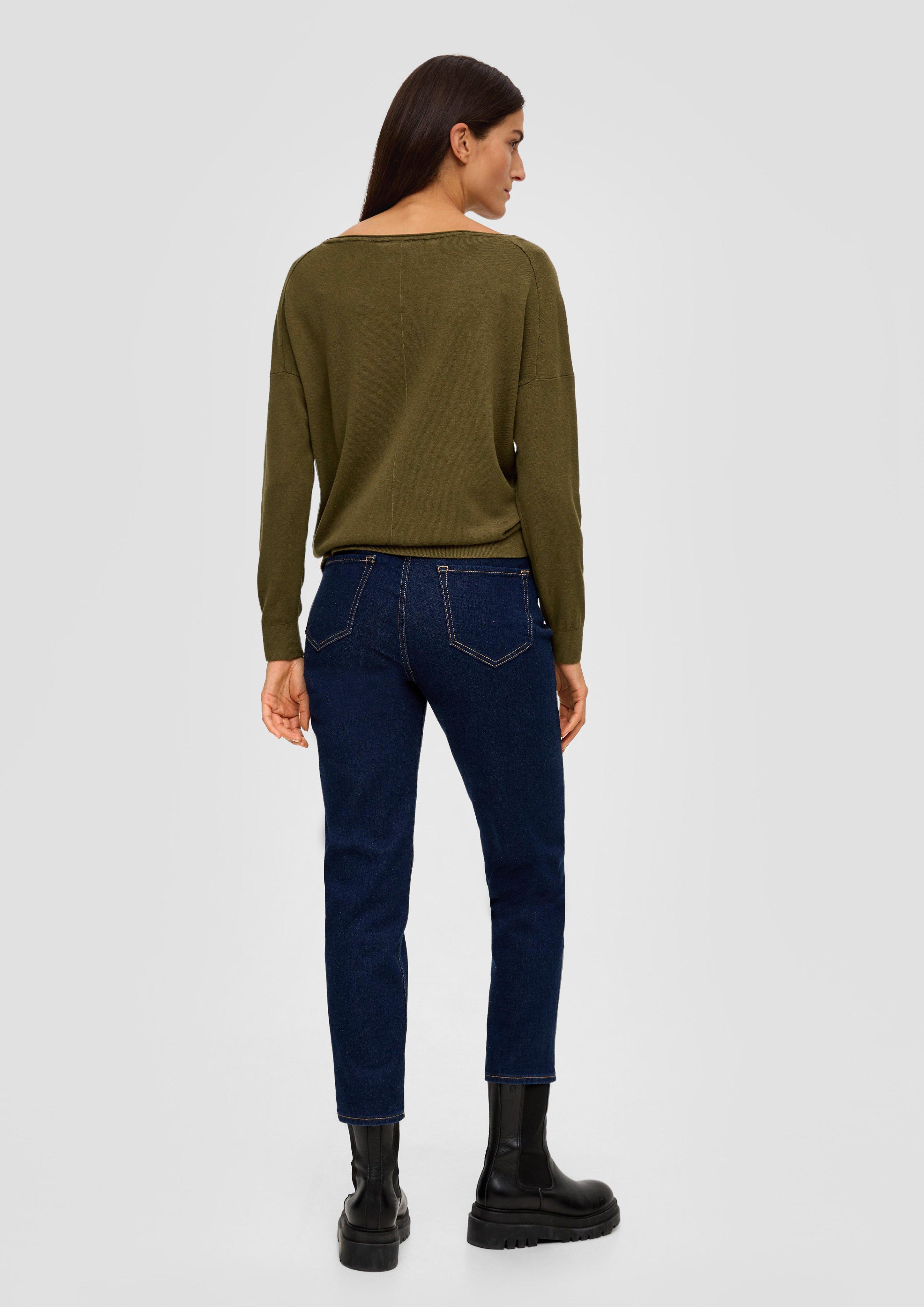 Knit jumper with decorative stitching - ruby | s.Oliver