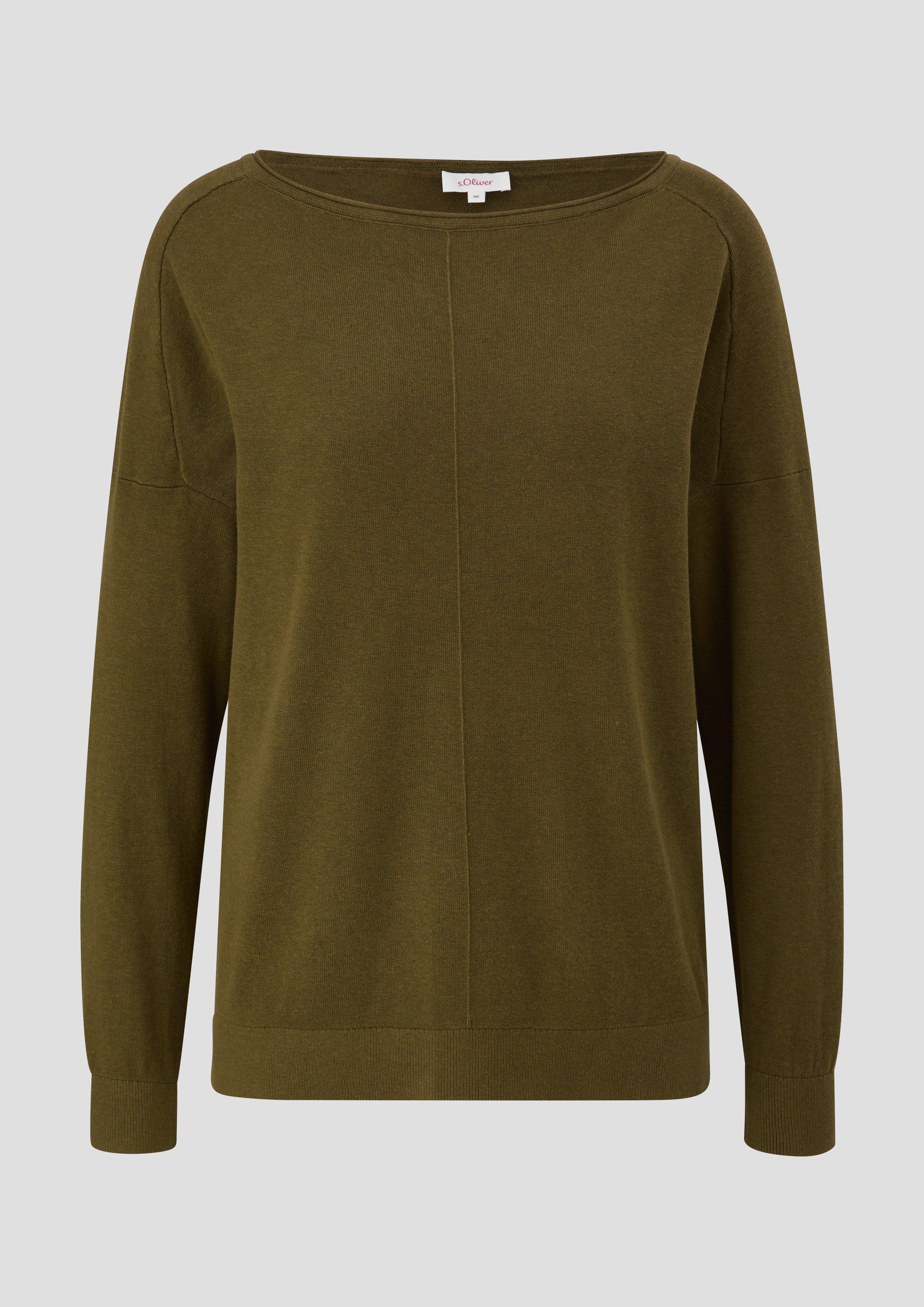 Knit jumper with decorative stitching - ruby | s.Oliver