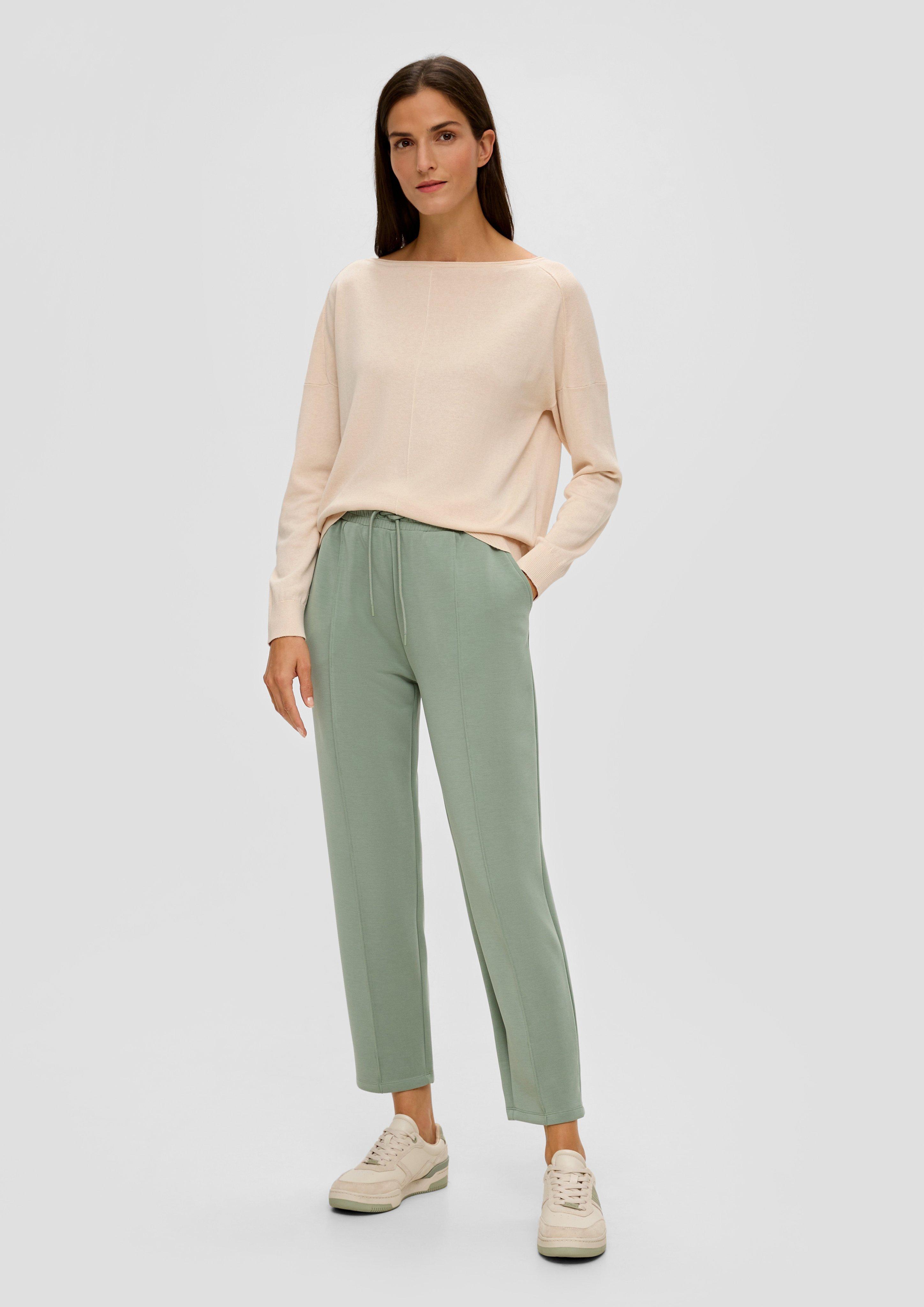 Knit jumper with decorative stitching - beige | s.Oliver