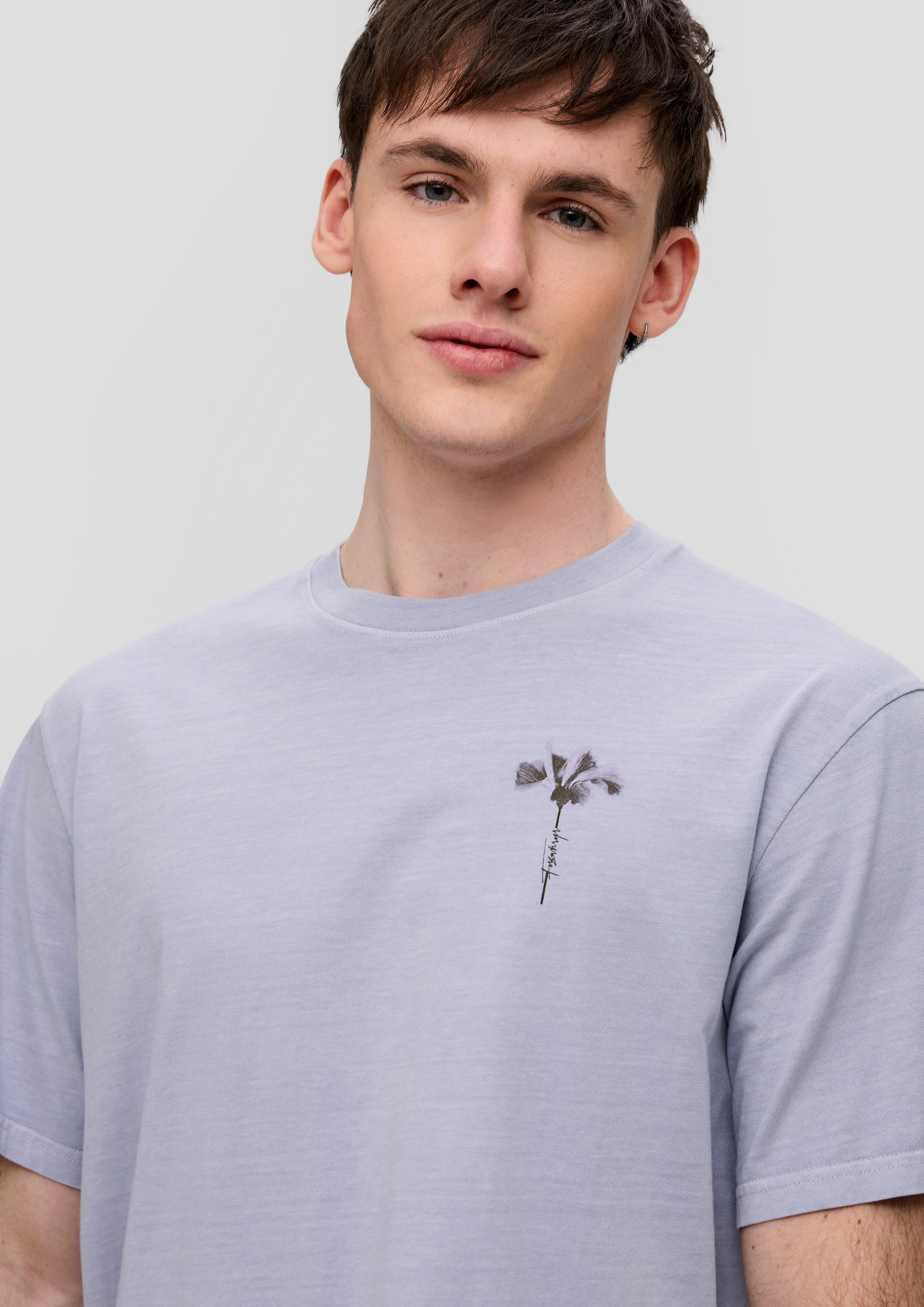 Printshirt aus reiner Baumwolle - flieder | s.Oliver