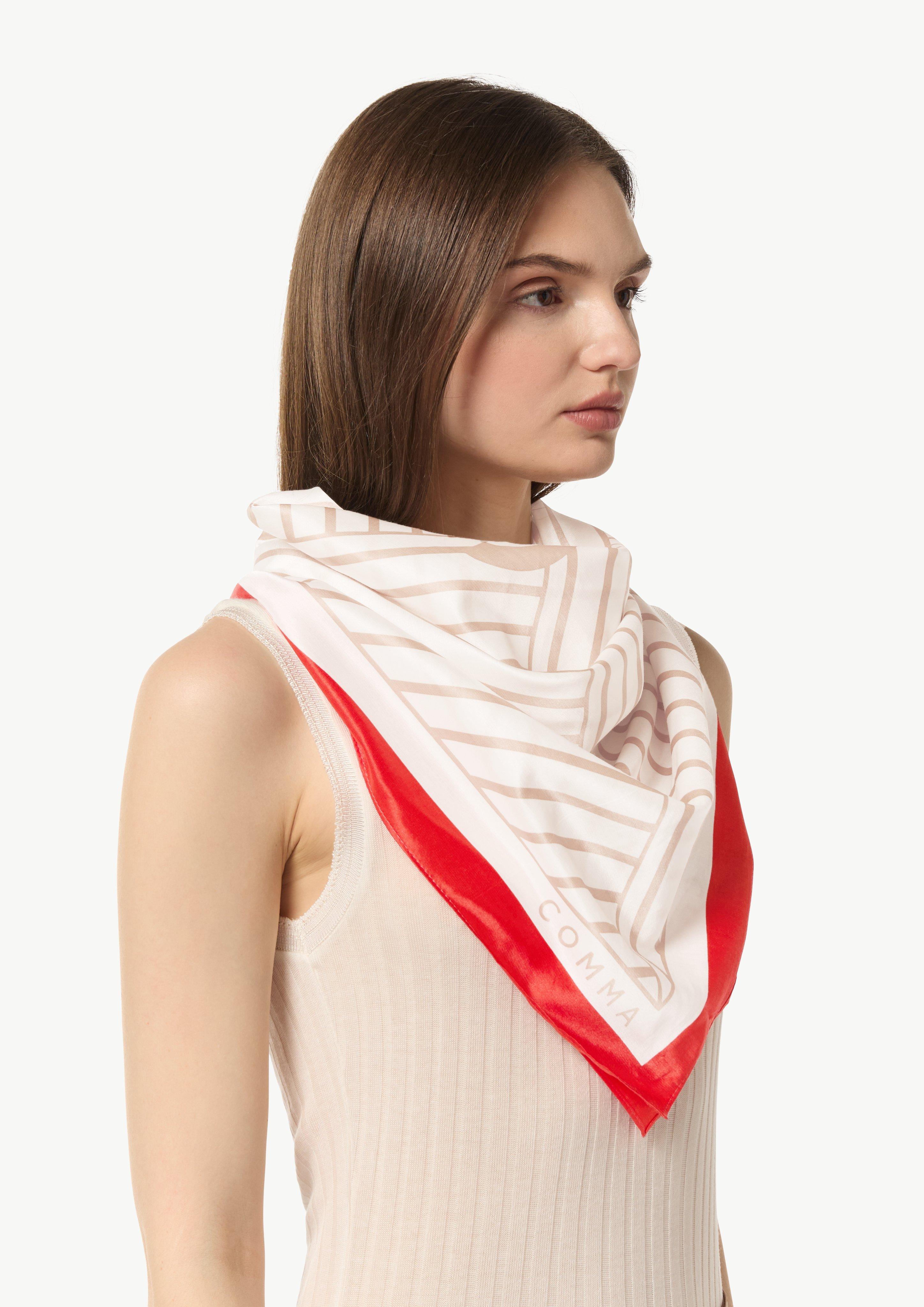 Silk blend scarf - cream | Comma