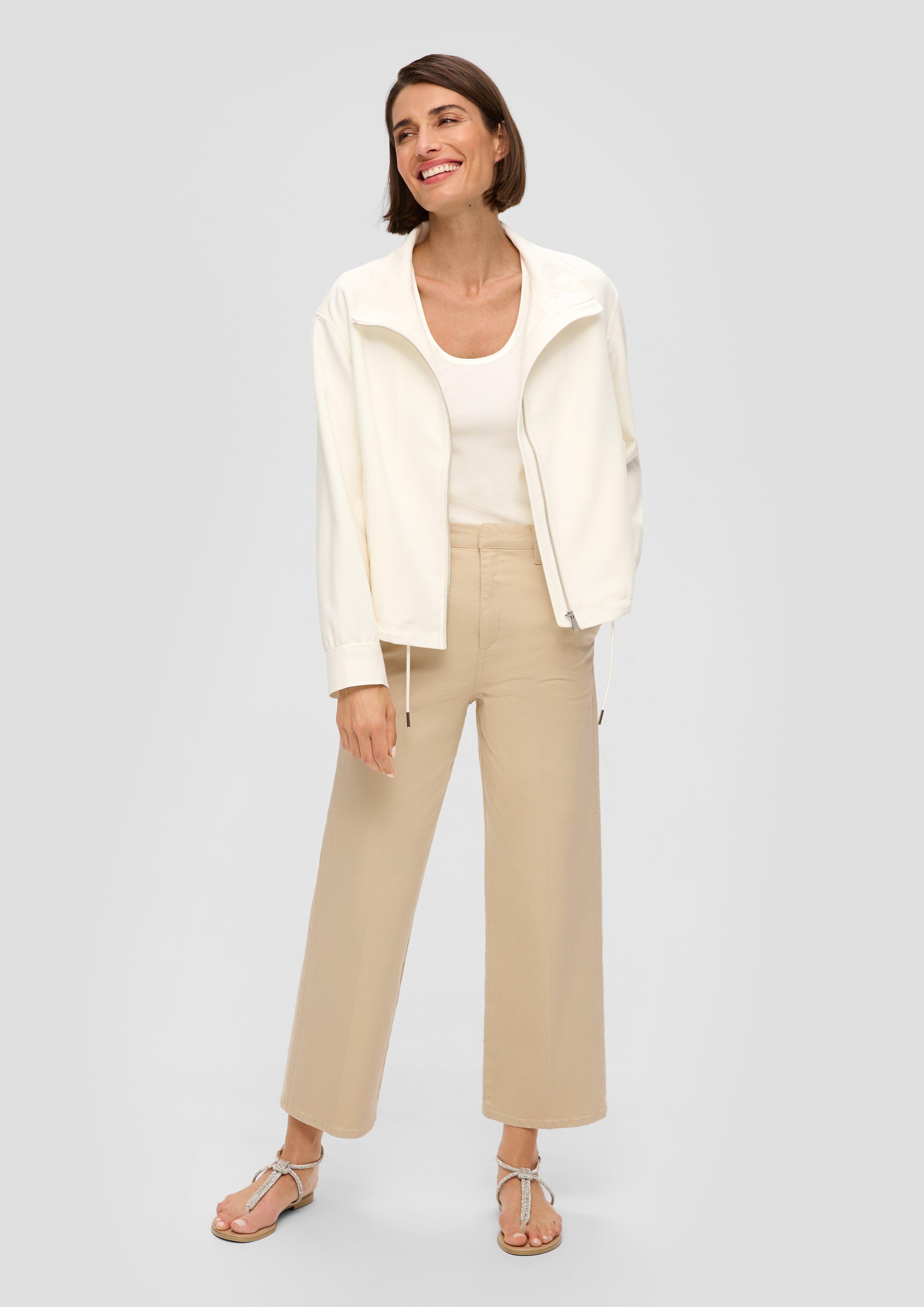 Cropped Jeans Suri / Regular Fit / High Rise / Wide Leg - beige | s.Oliver