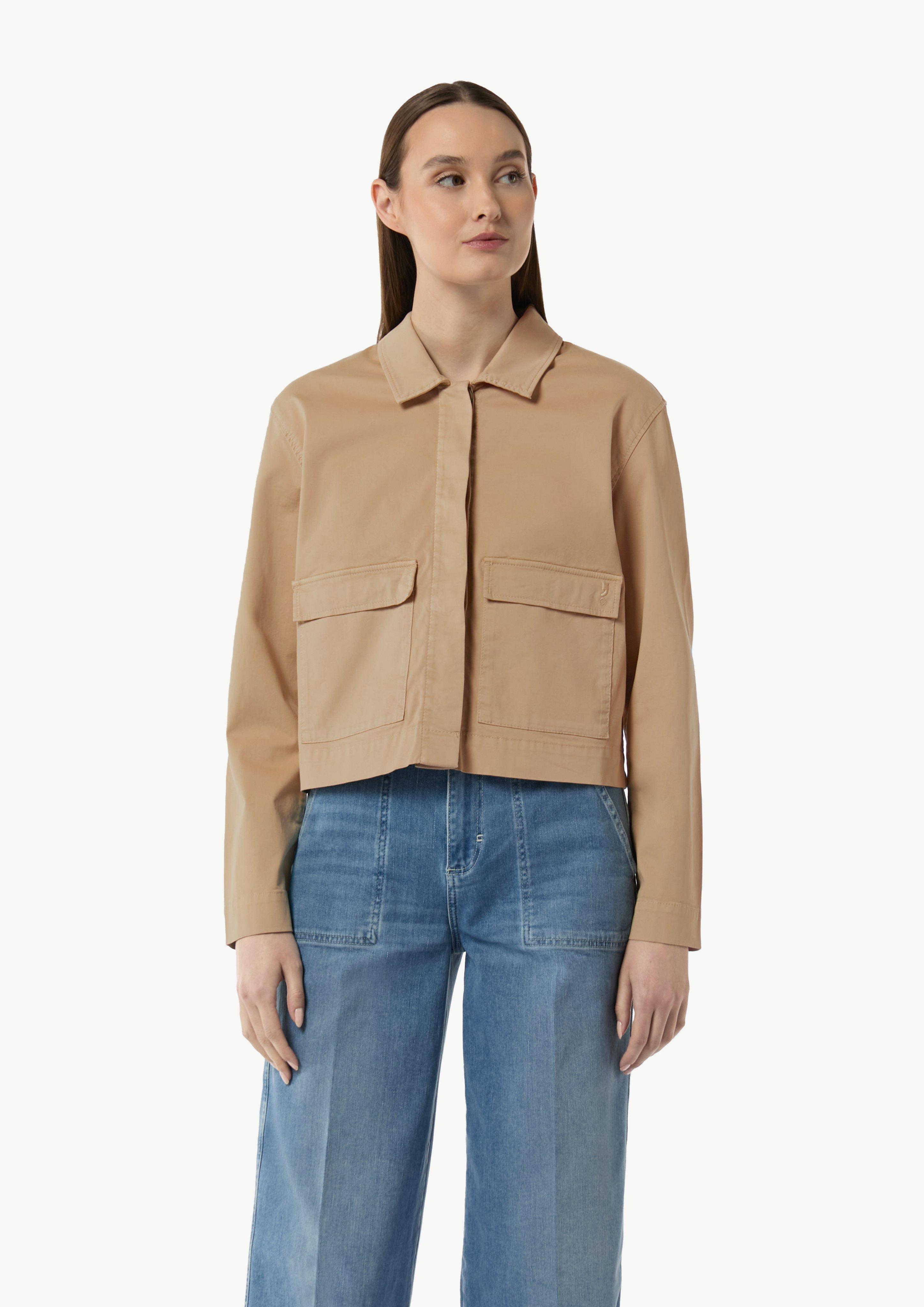 Jacket made of stretch cotton - sandstone | Comma