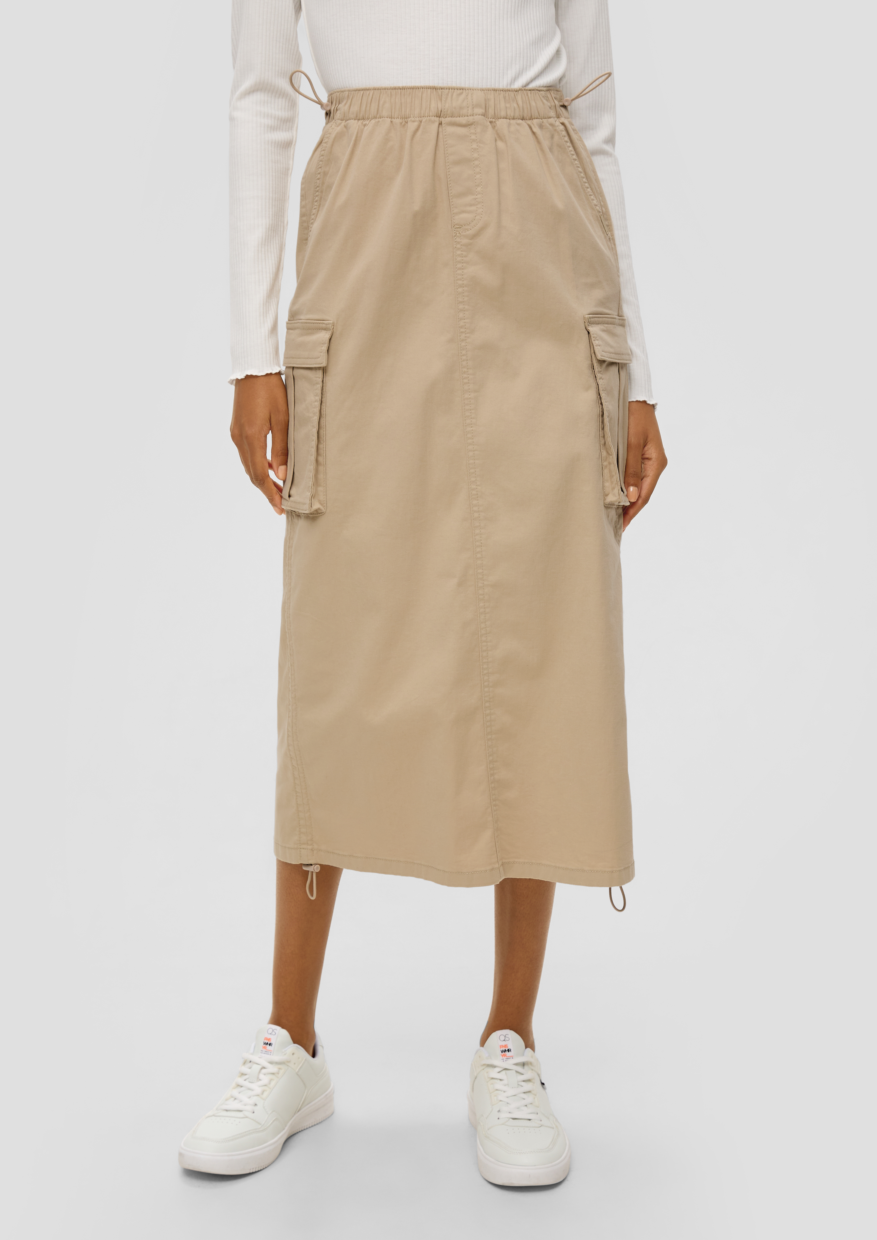 Midi-Rock mit Cargotaschen - beige | s.Oliver